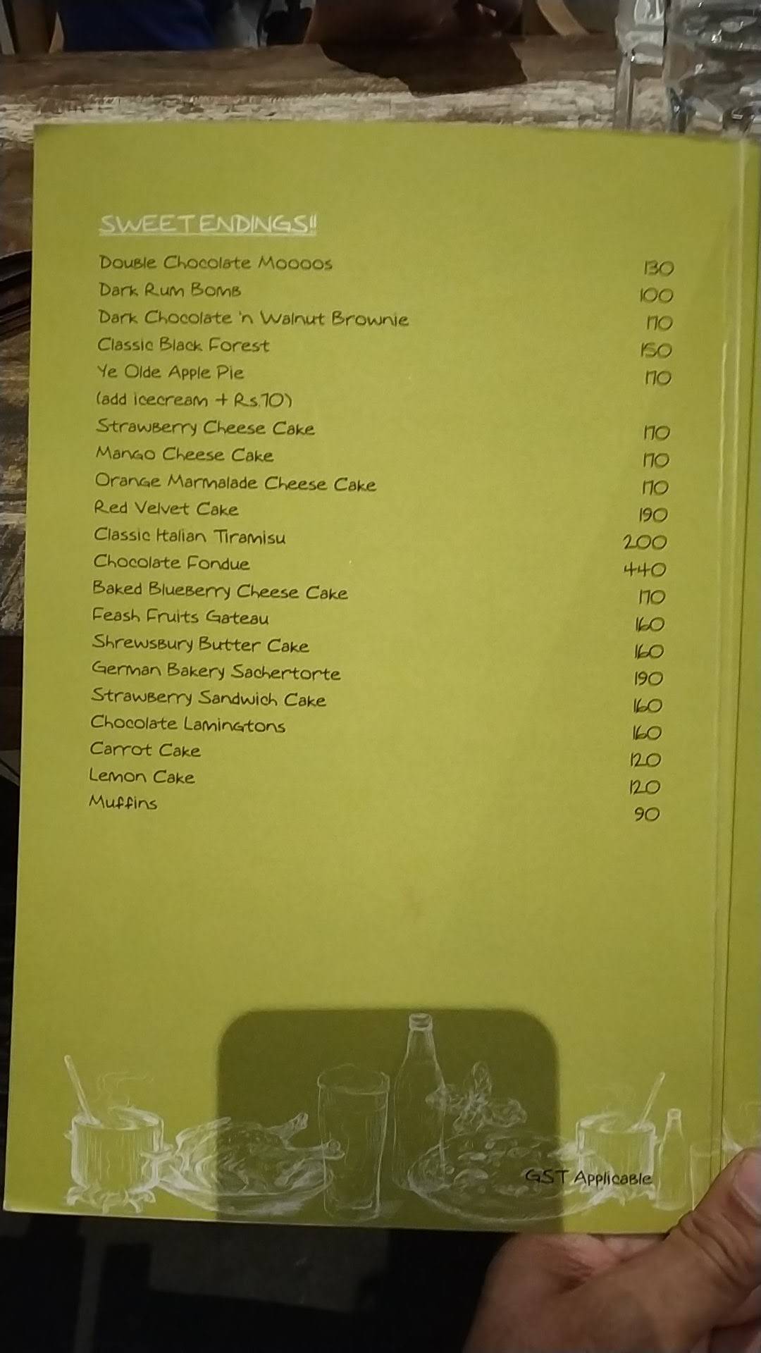 Menu at German Bakery Lonavala, Lonavala, Ville- coover