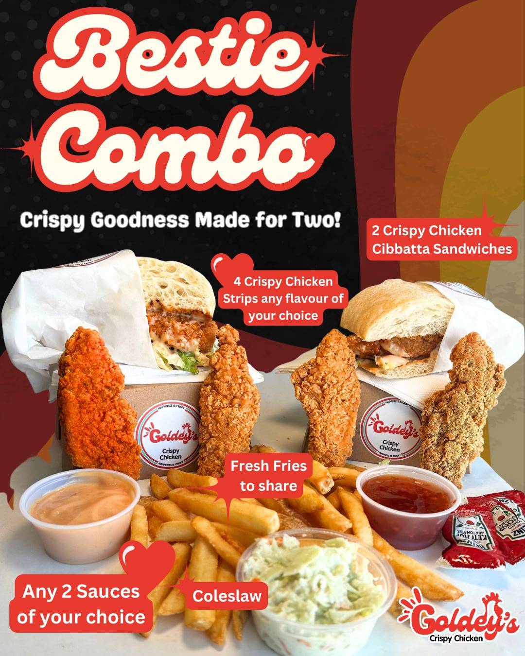 Menu at Goldey’s Crispy Chicken restaurant, Bedford
