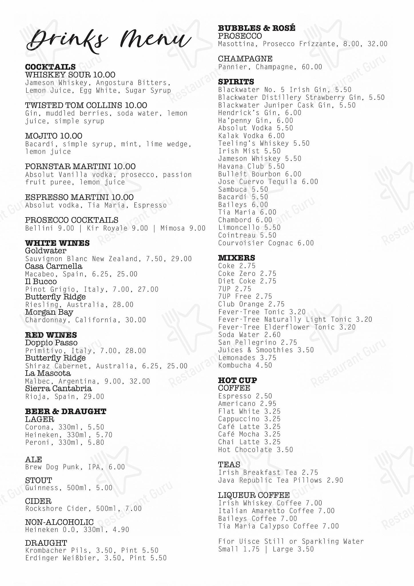 Menu at Gourmet Food Parlour Santry pub & bar, Dublin, Northwood Plaza
