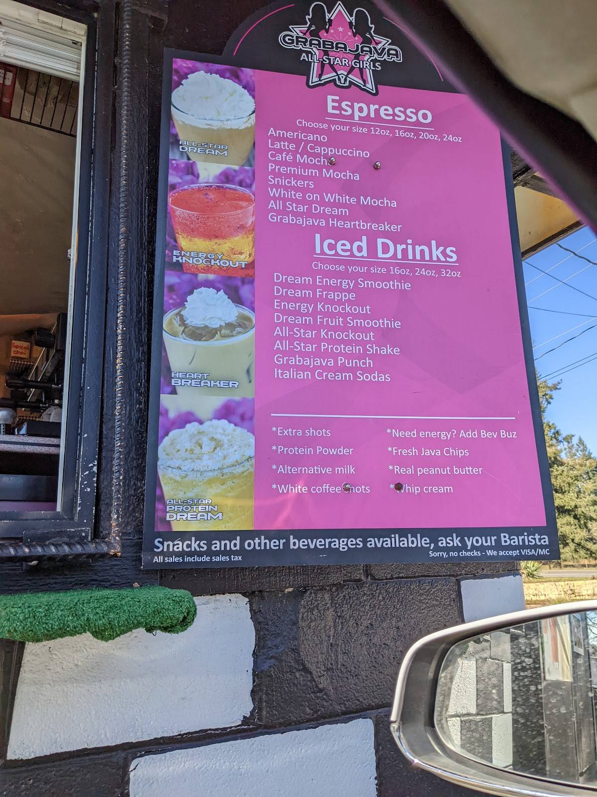 Menu at Grabajava Espresso All Star Girls, Lacey, Pacific Ave SE