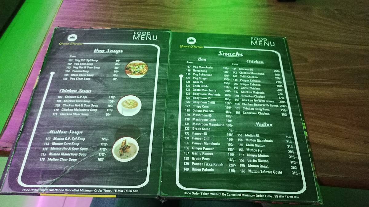 Menu at Grand Parivar Restaurant, Tea and Bakers, Hyderabad