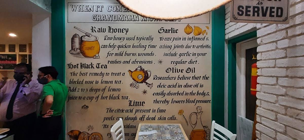 Menu at Grandmama's Cafe, Dadar East, Mumbai, Dharamputra Pritam Estate