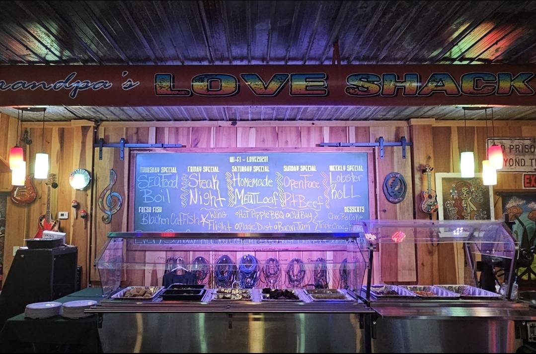Menu at Grandpa's Love Shack BBQ, Shermans Dale