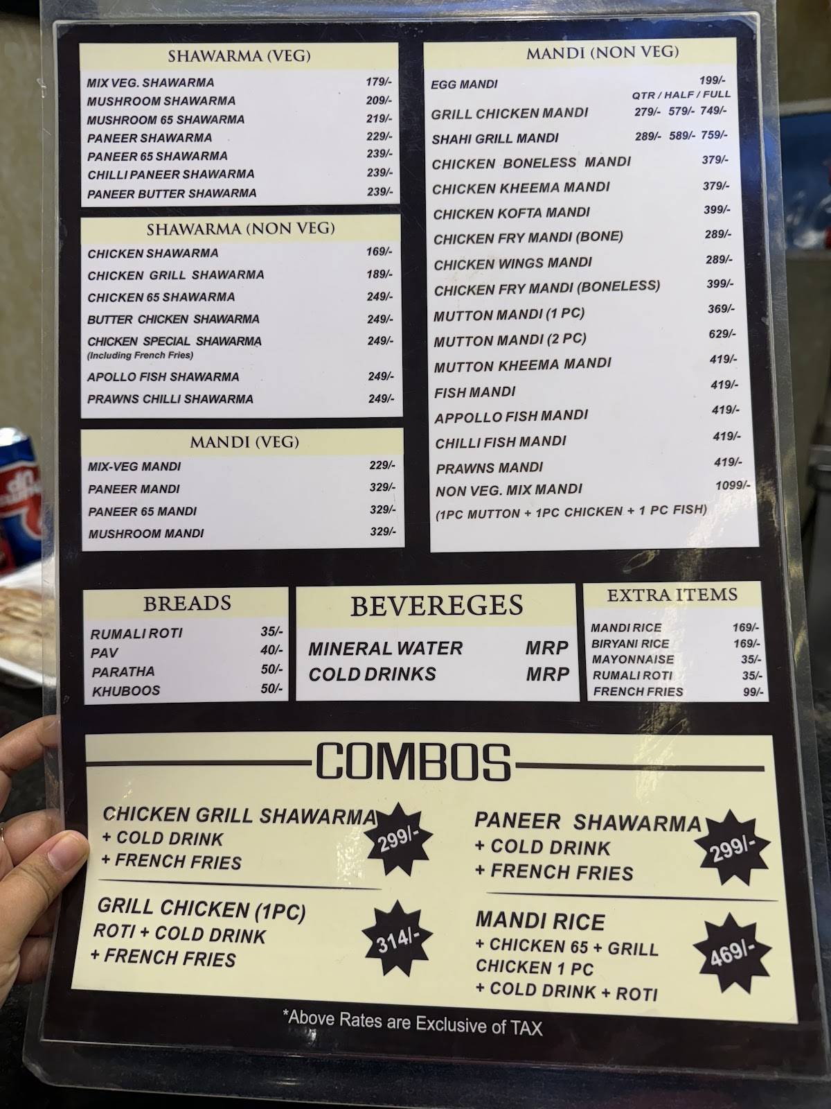 Menu at Grill Hub, Hyderabad, F947+WMG