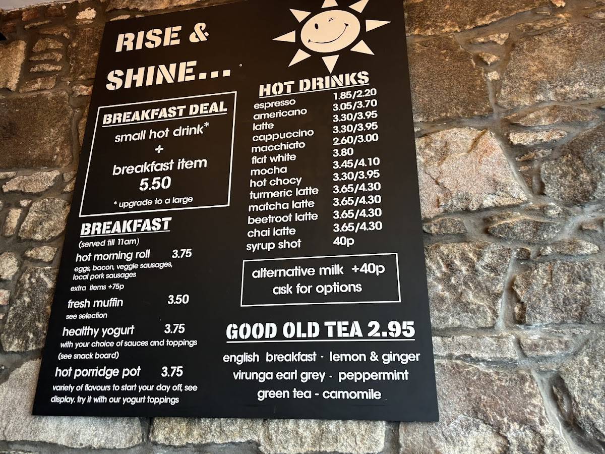 Menu at Grub Fresh Food cafe, Aberdeen, 59 Schoolhill
