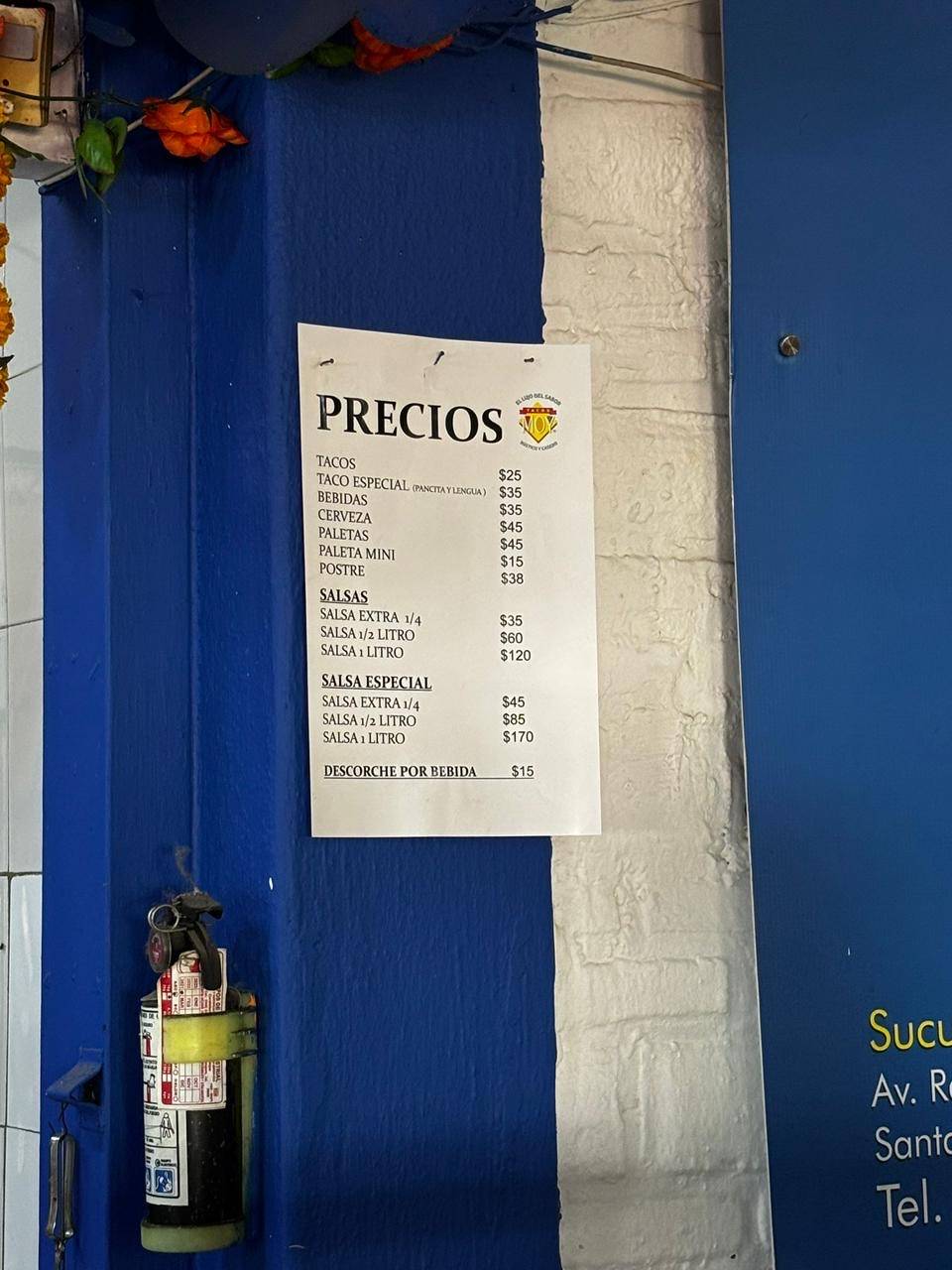 Carta del restaurante Tacos Moy, Guadalajara, Av. del los Arcos 930