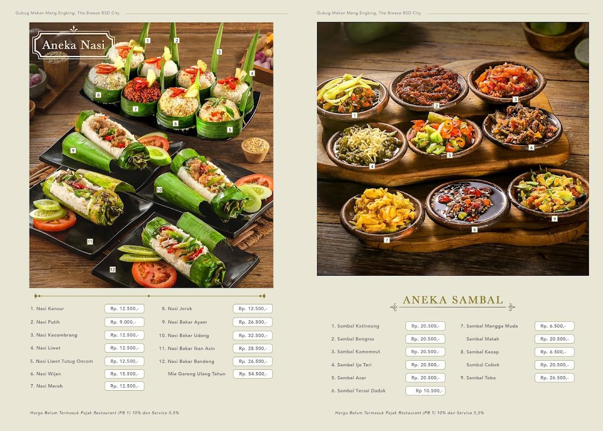 Menu at Gubug Makan Mang Engking The Breeze BSD City restaurant ...