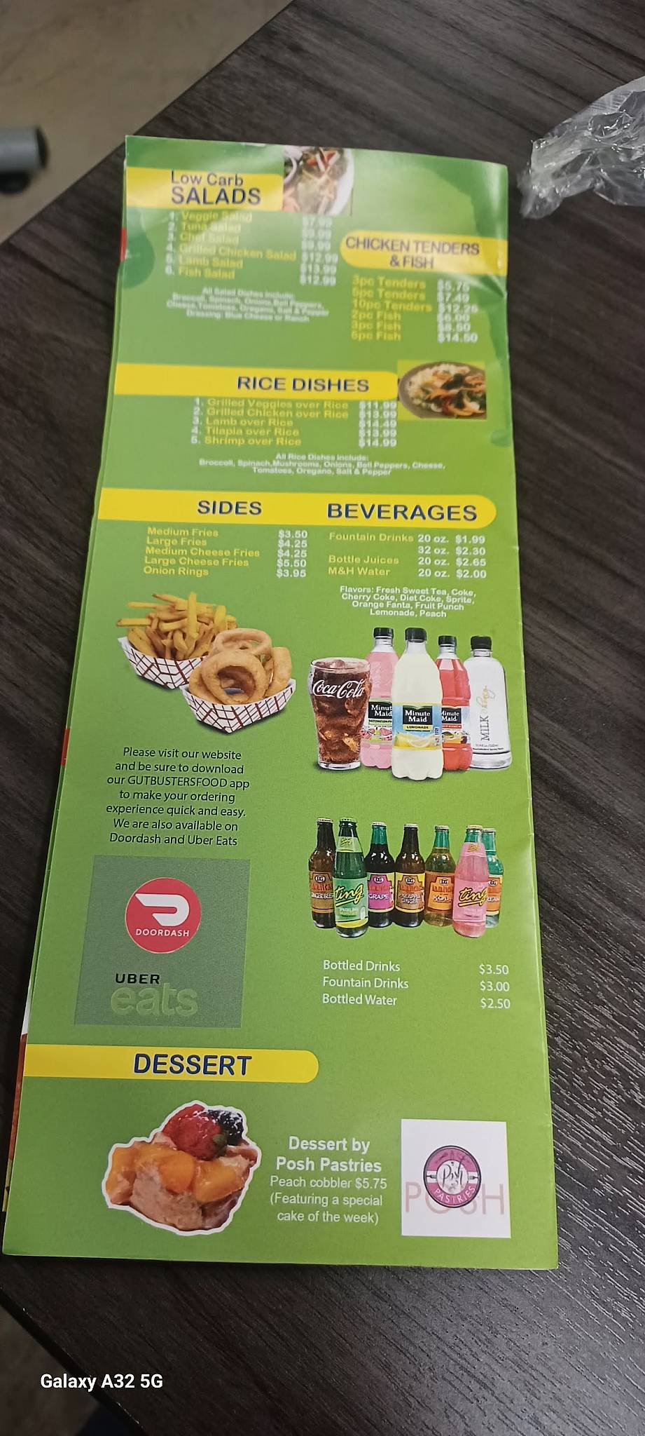 Menu at Gutbusters - Atlanta restaurant, Atlanta, Cascade Rd