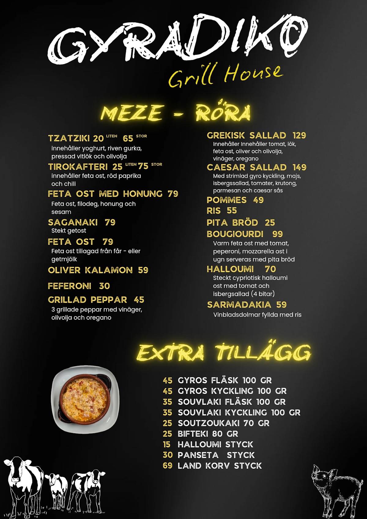 Menu at Gyradiko restaurant, Sollentuna