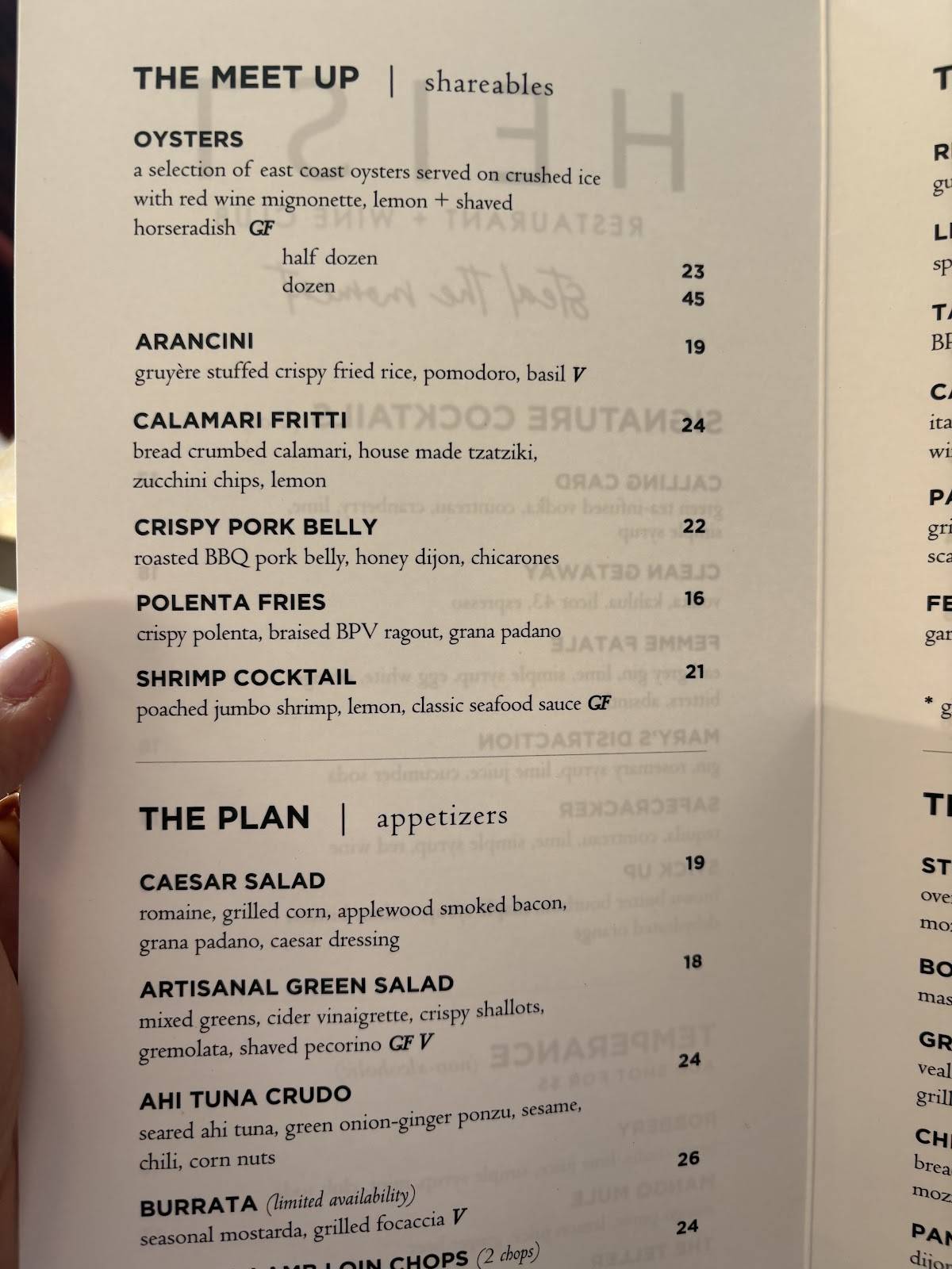 Menu at HEIST Restaurant + Wine Club, Kingston
