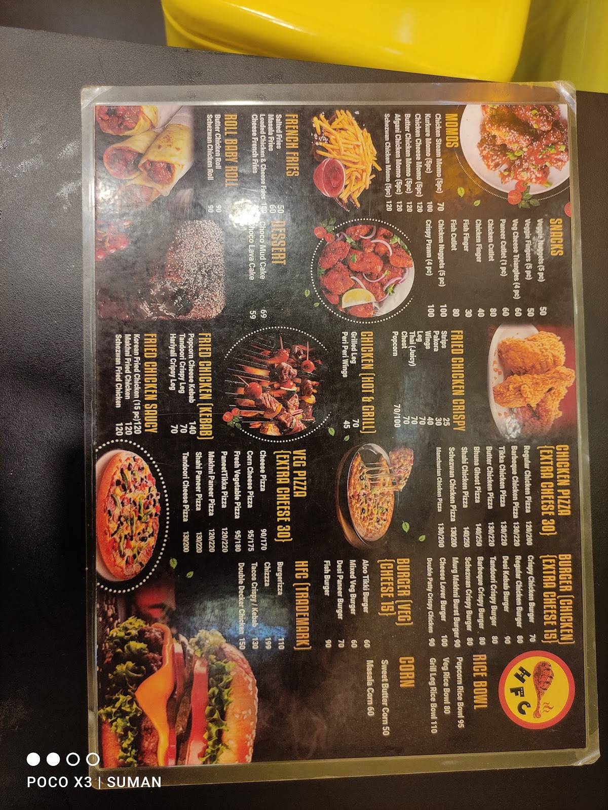 Menu at HFC Restaurant Halal Fried Chicken, Katwa