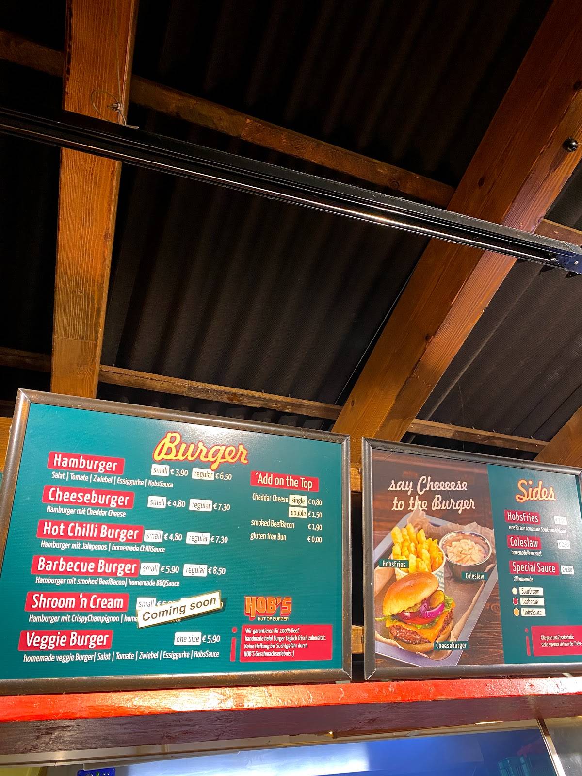 Speisekarte von HOBS Hut of Burger fast Food, Stuttgart