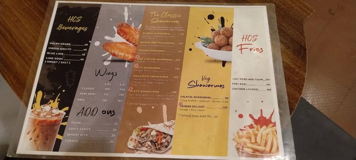 Menu at HOUSE OF SHAWARMA, Mysuru