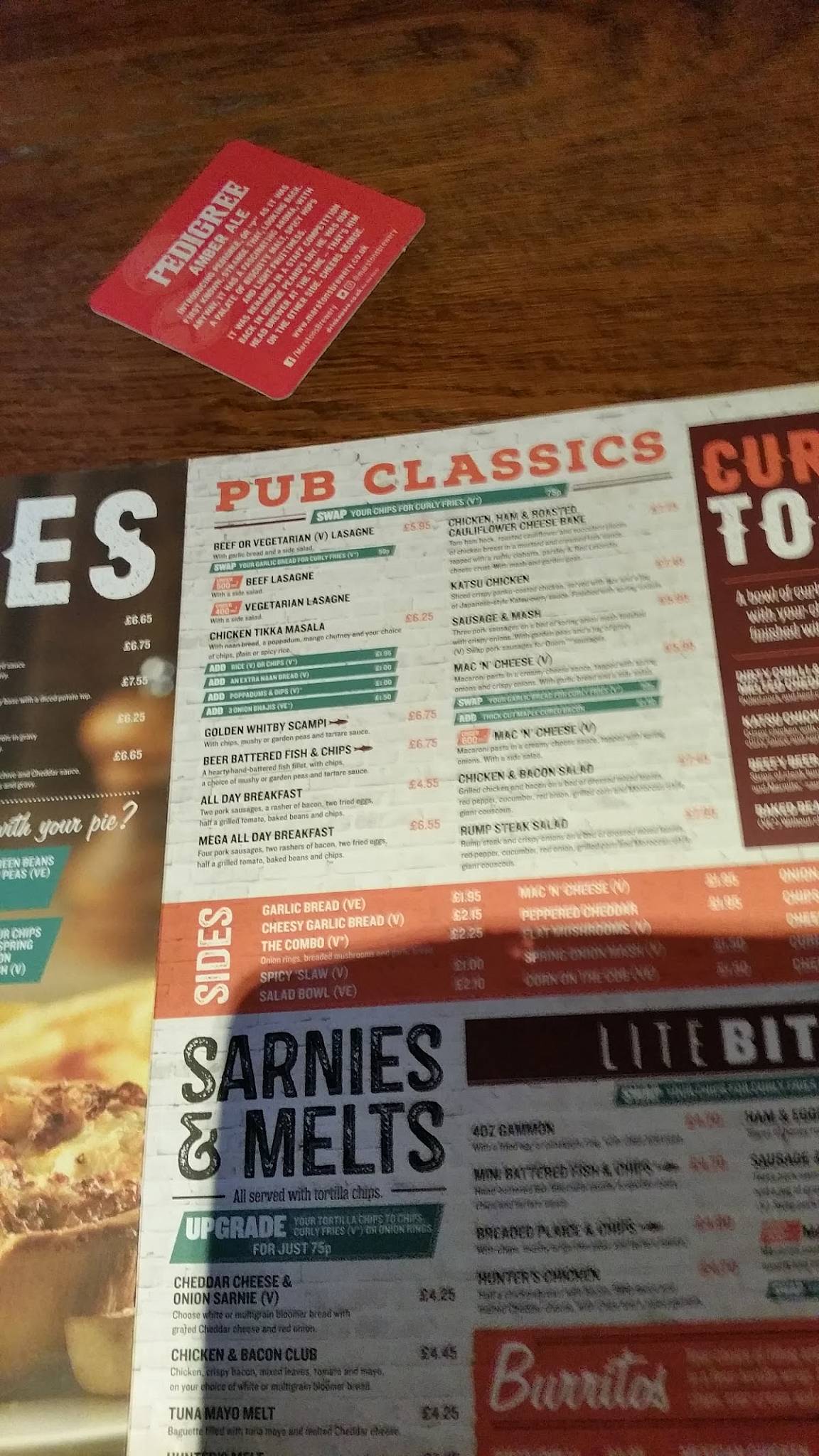 Menu at Hadcroft pub & bar, Stourbridge, Grange Ln