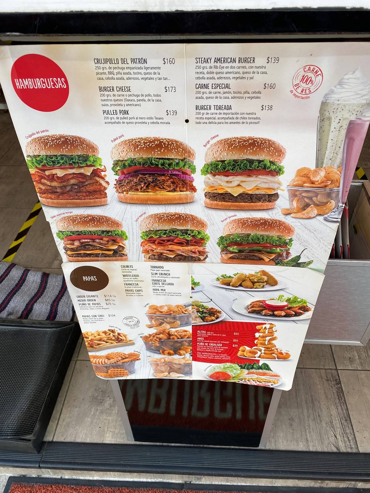 Carta del restaurante Hamburguesas HM, Ciudad López Mateos, C. Río ...