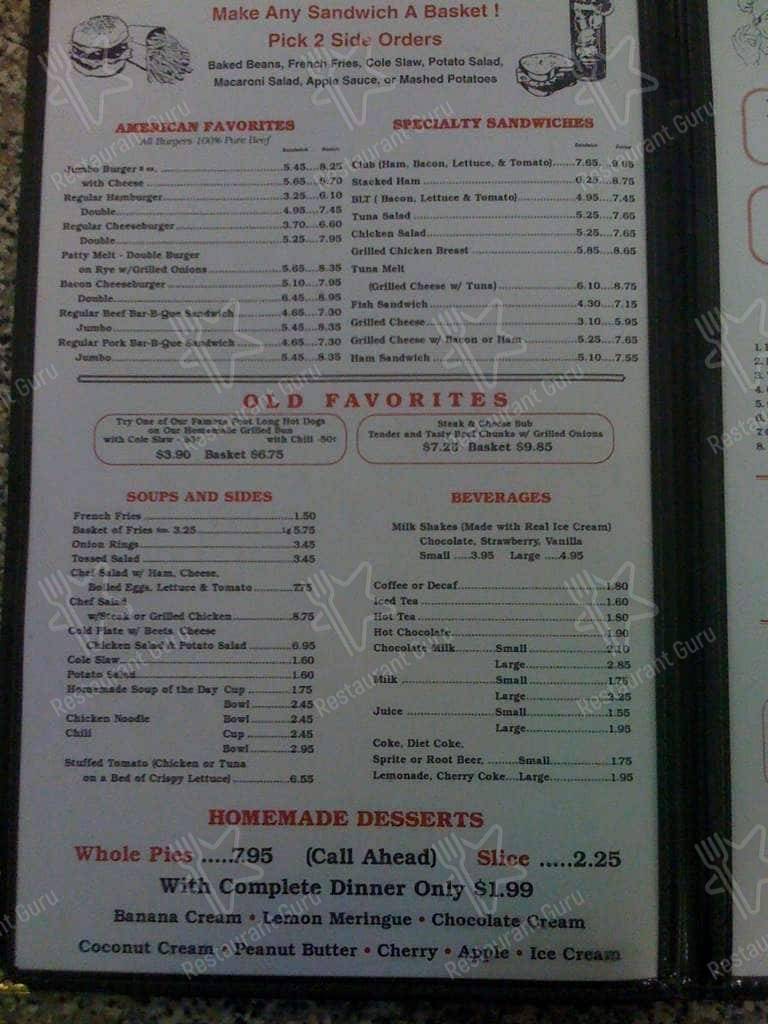Menu at Hampton's Restaurant, Daytona Beach, Mason Ave