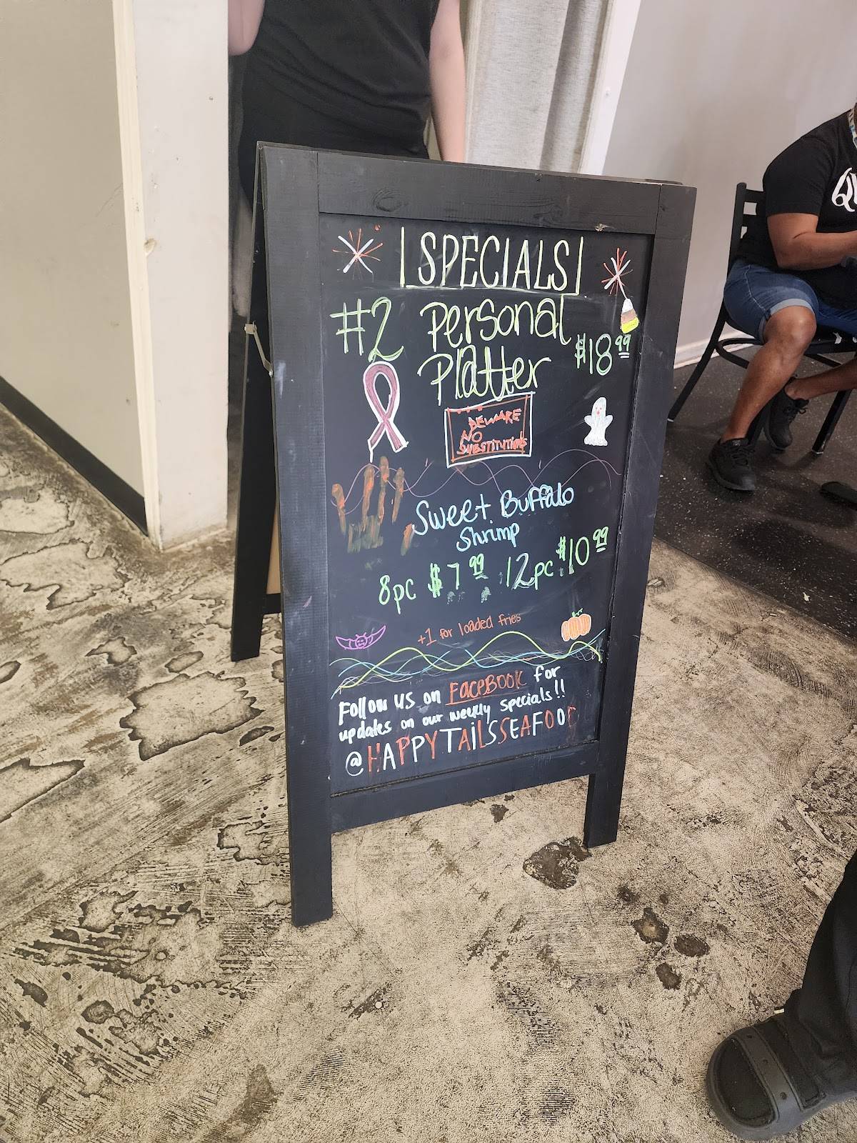 Menu at HAPPY TAILS SEAFOOD restaurant, Mobile