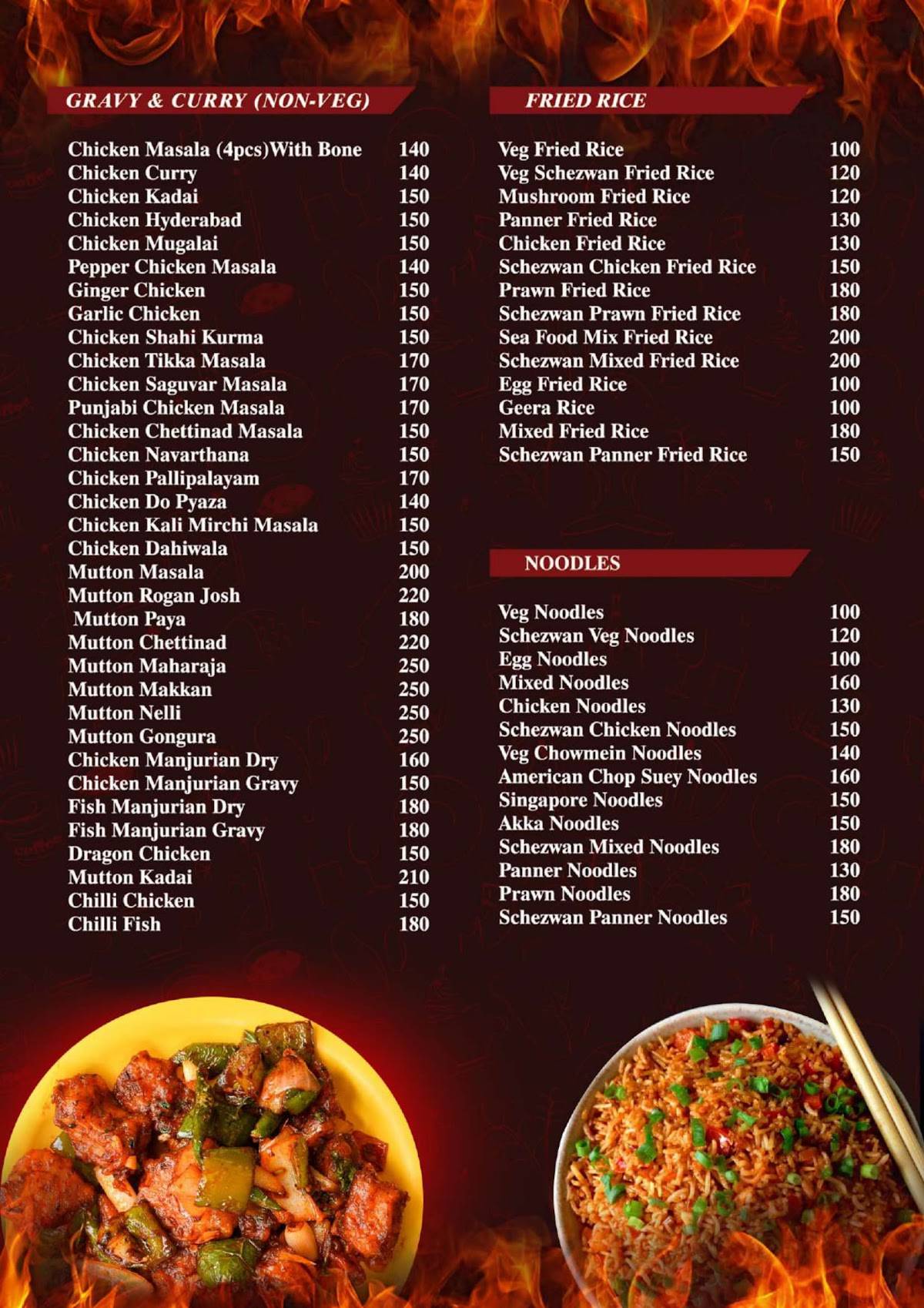 Menu at Harish hot and spicy Restaurant, Pillayarkuppam