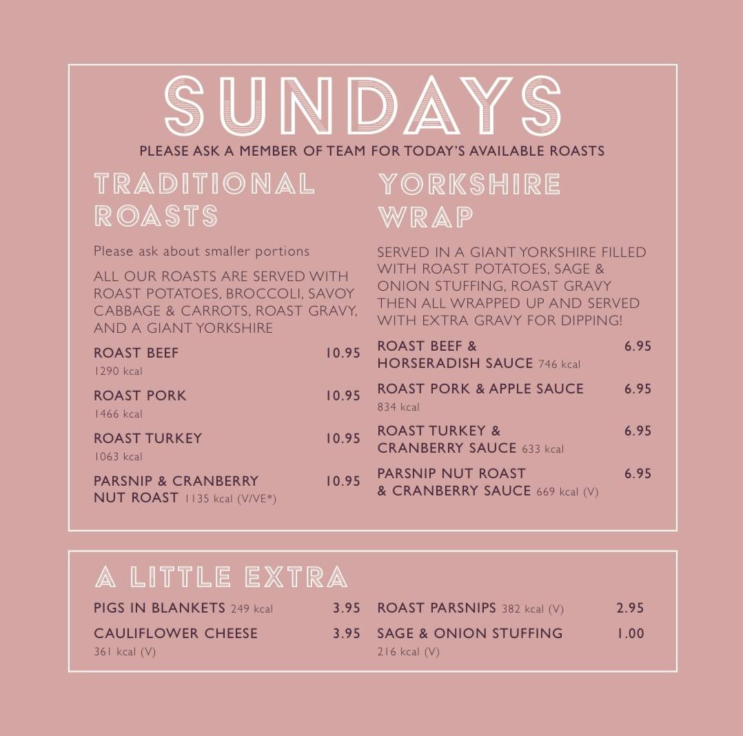 Menu at The Hare pub & bar, Harlow, 100 Hare St Springs