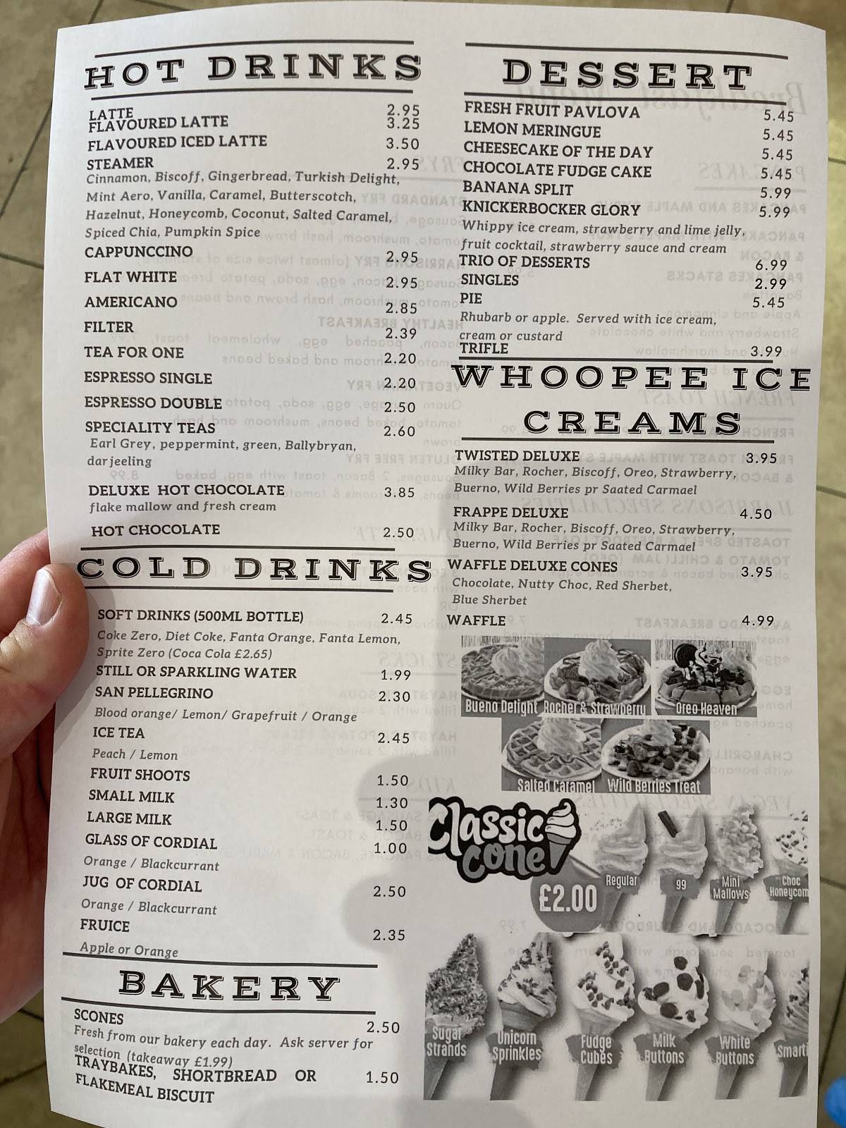 Menu at Harrisons of Greyabbey restaurant, Greyabbey