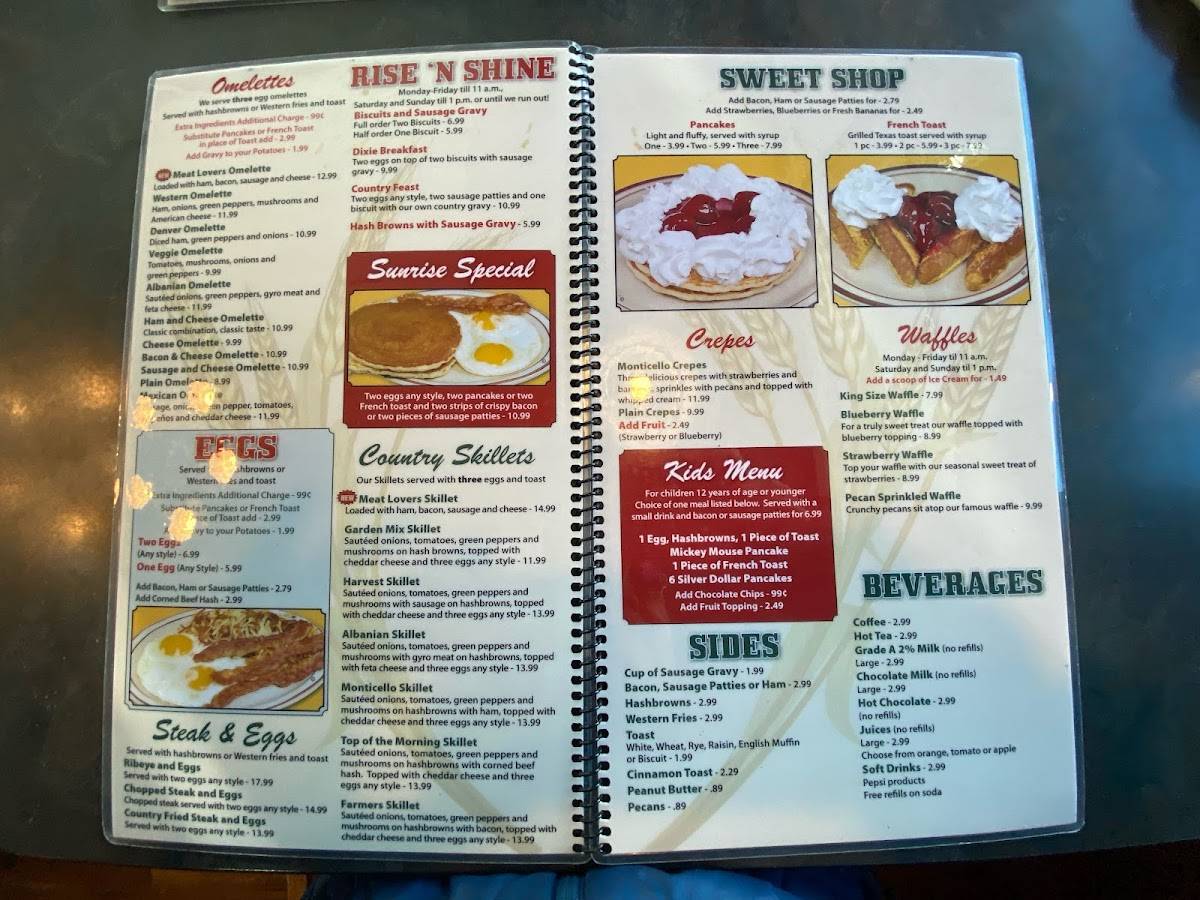 Menu at Harvest Time Family Restaurant, Monticello