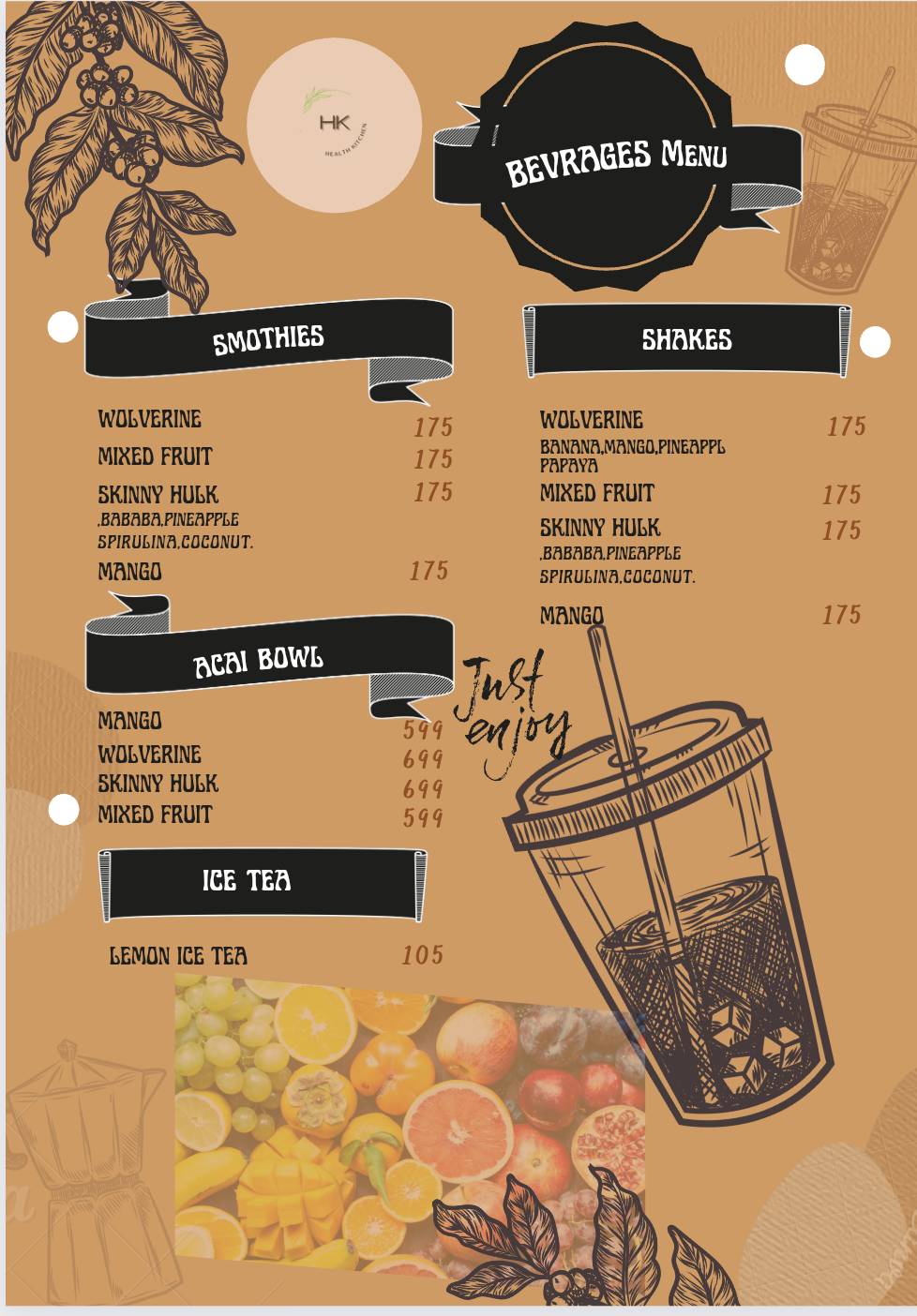 Menu at Health kitchen, New Delhi, 41masih garh