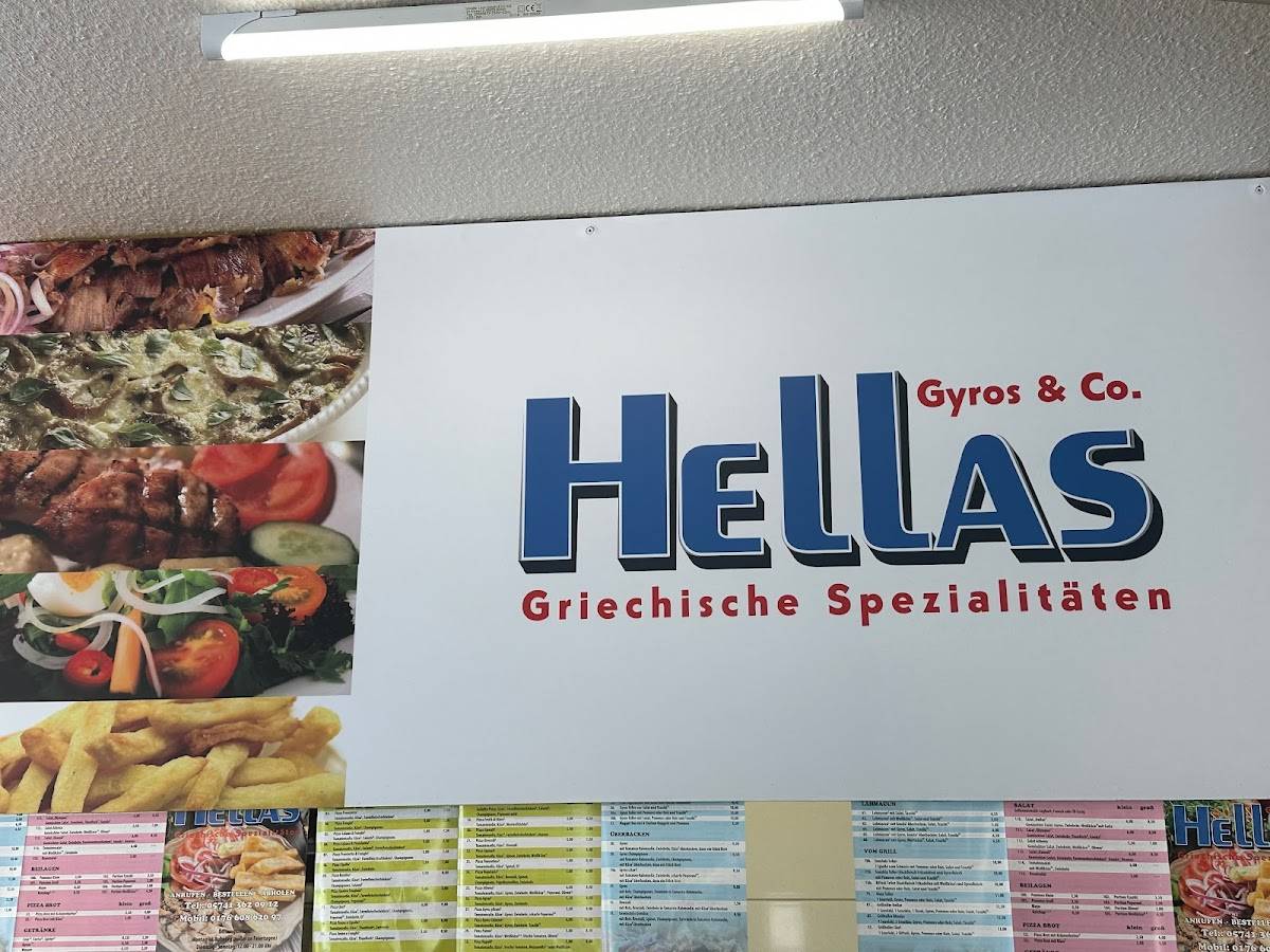 Speisekarte von Hellas Gyros & Co. restaurant, Lübbecke