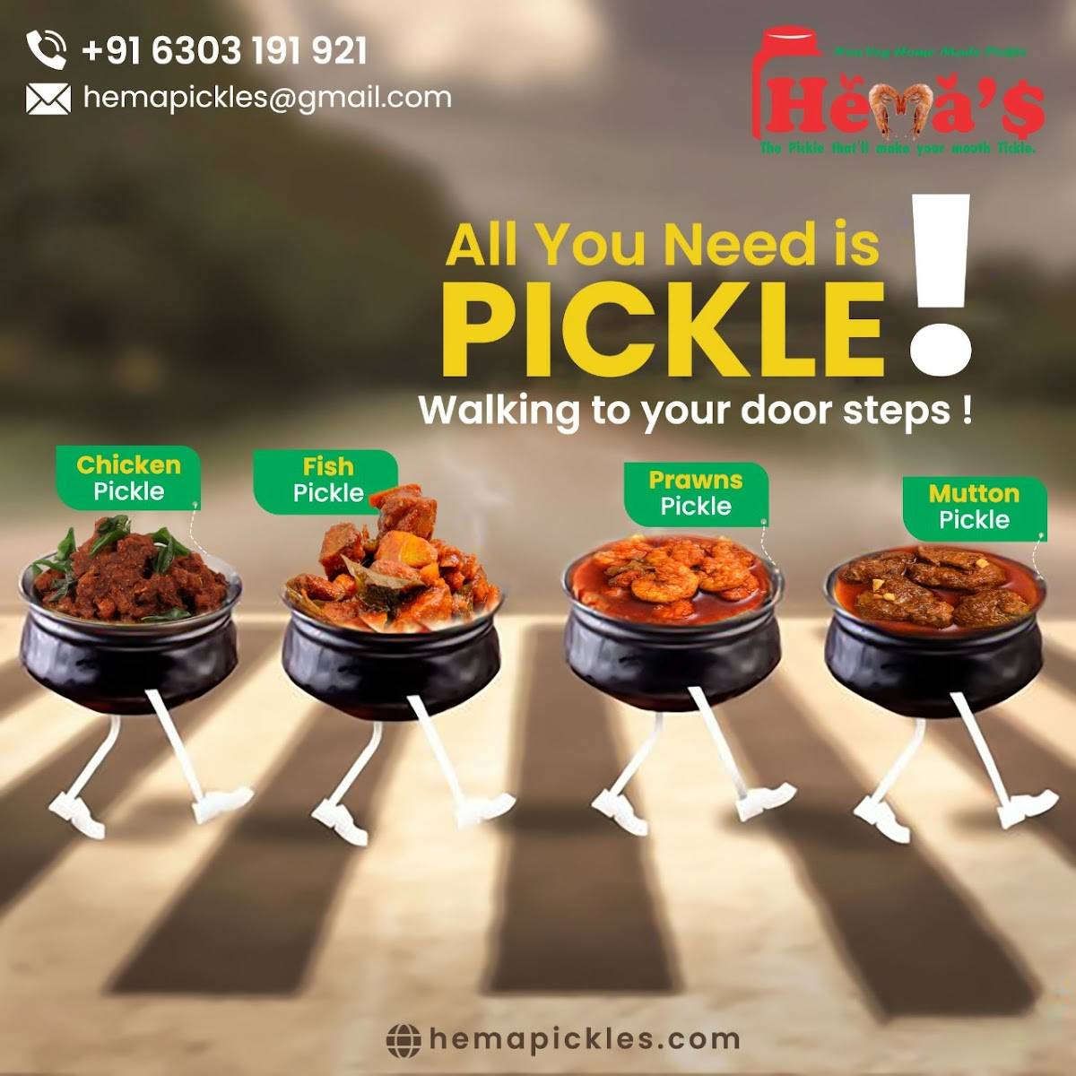 Menu at Hema Pickles, Ongole