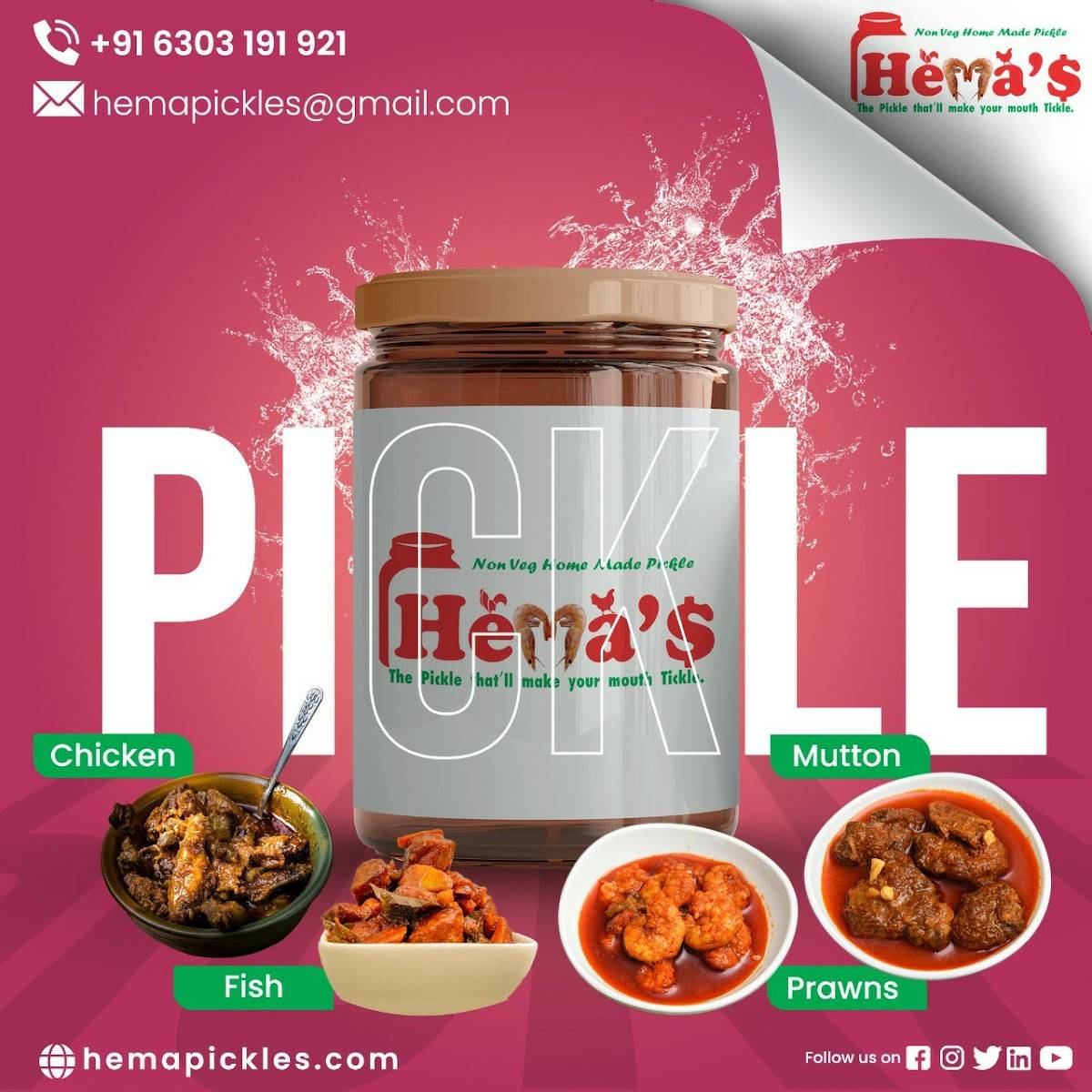 Menu at Hema Pickles, Ongole