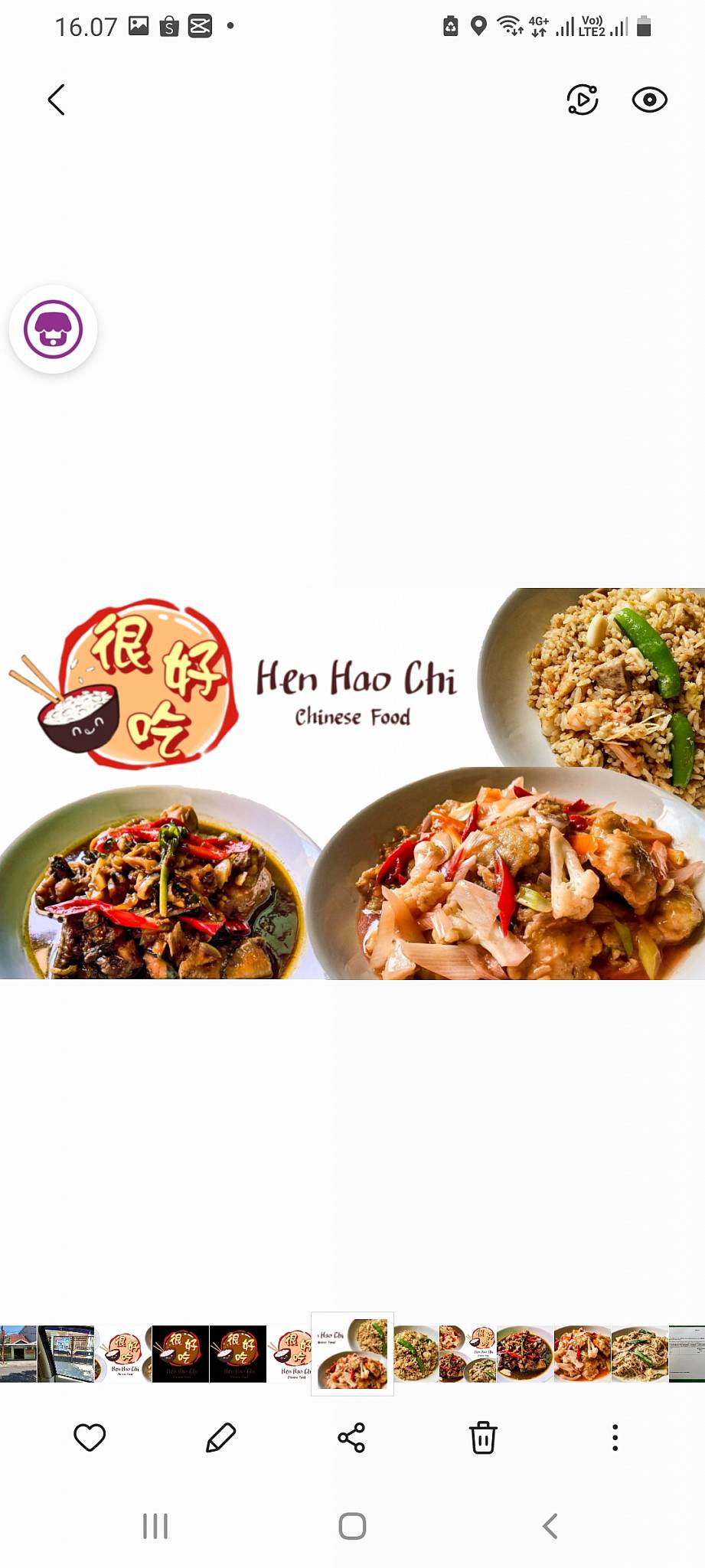 Menu at Hen Hao chi Chinese Food restaurant, Surabaya