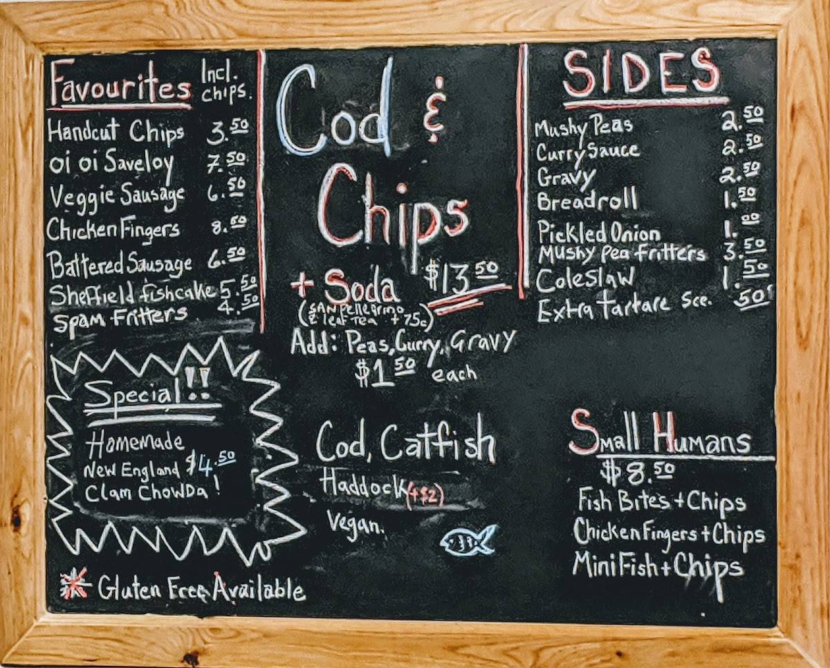 Menu at The Codfather restaurant, Henderson