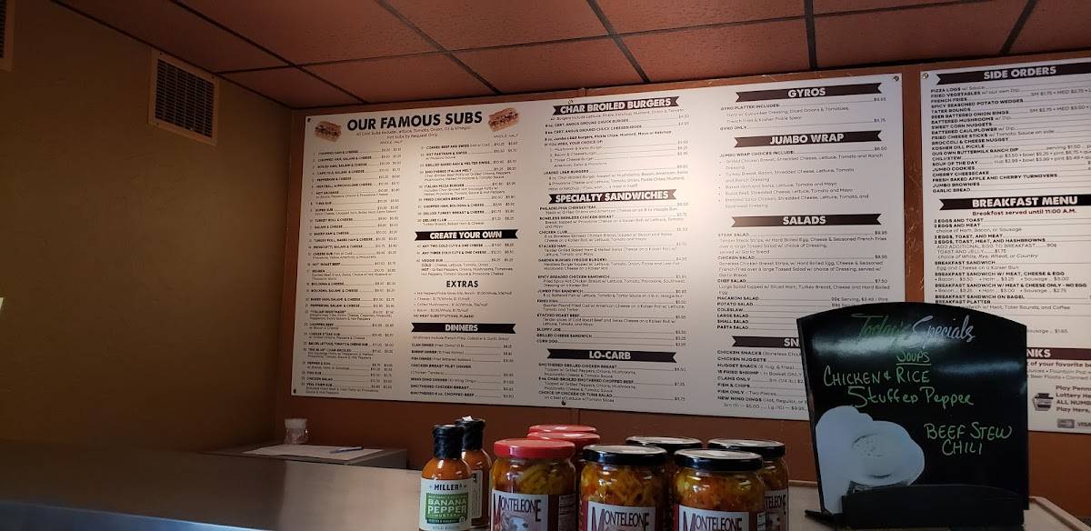 Menu at Lock Stock & Barrel, Sharpsville