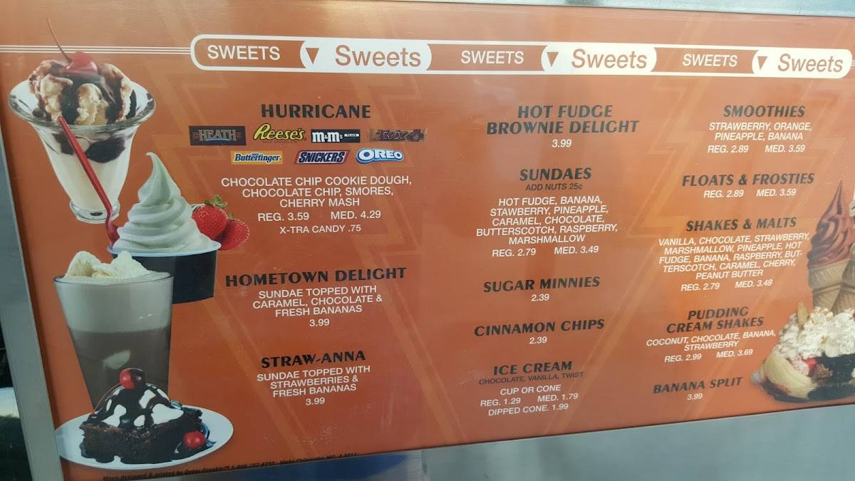 Menu at Hicks Home Town Drive-In restaurant, Chillicothe