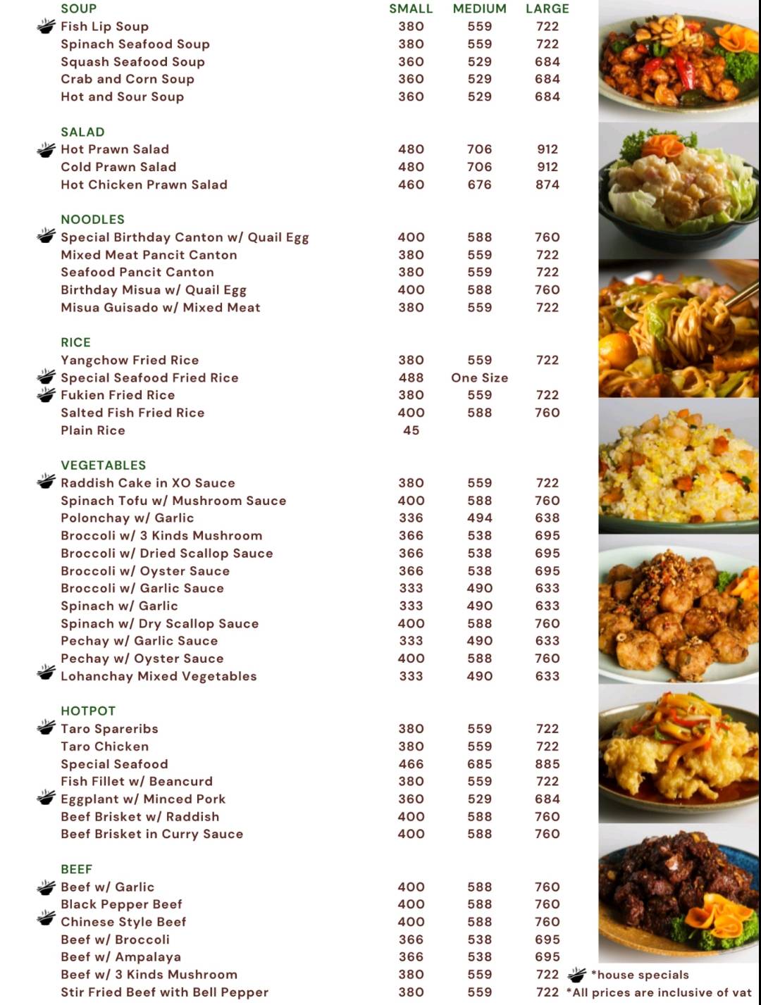 Menu at Hidden Jade Cuisine restaurant, Quezon City, Epifanio de los ...