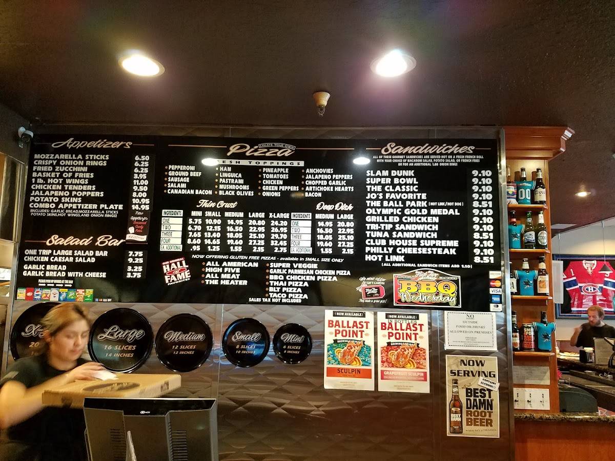 Menu at High Five Pizza BBQ, San Jose, 171 Branham Ln