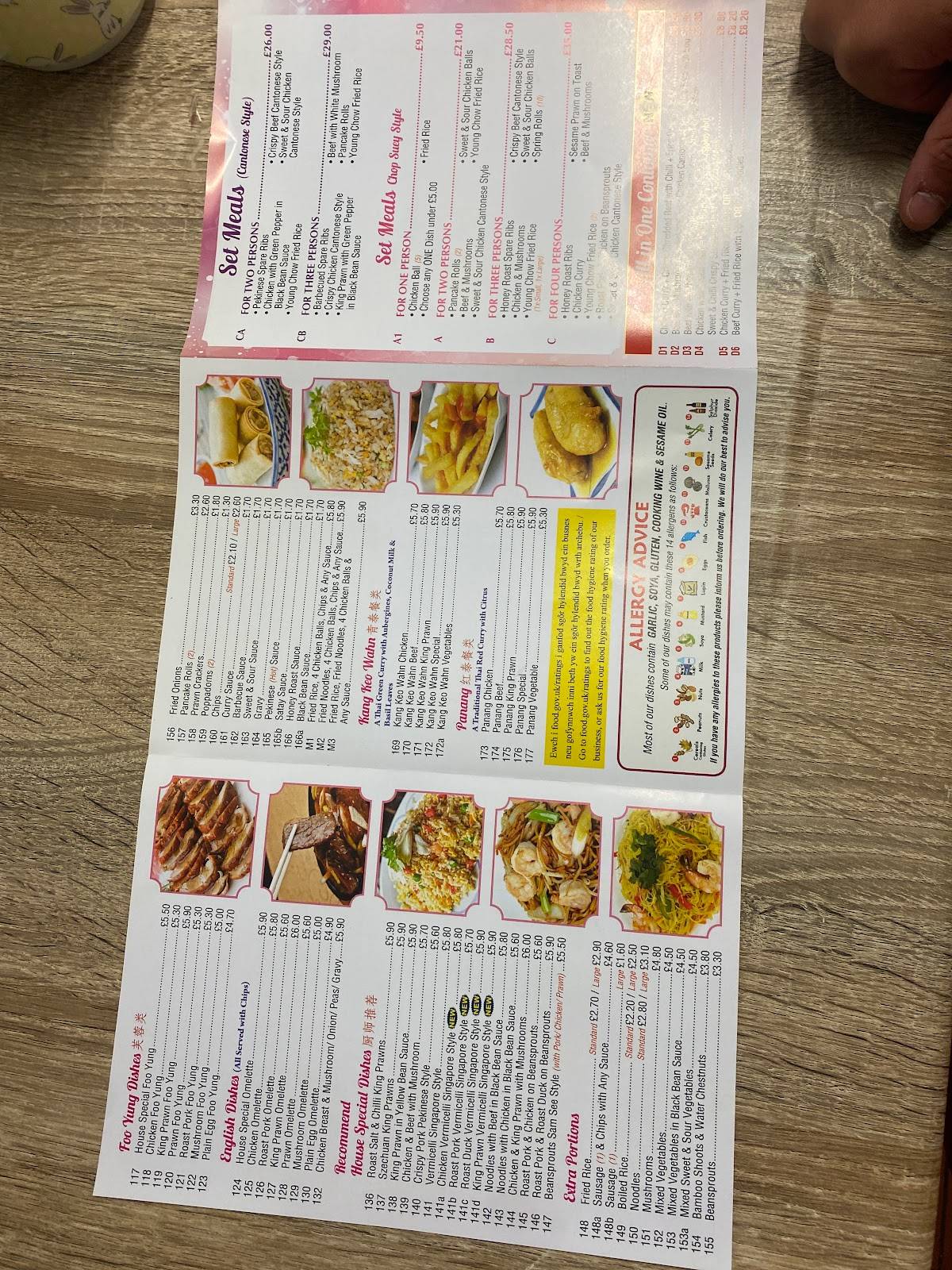 Menu at Hing Tai fast food, Pontardawe