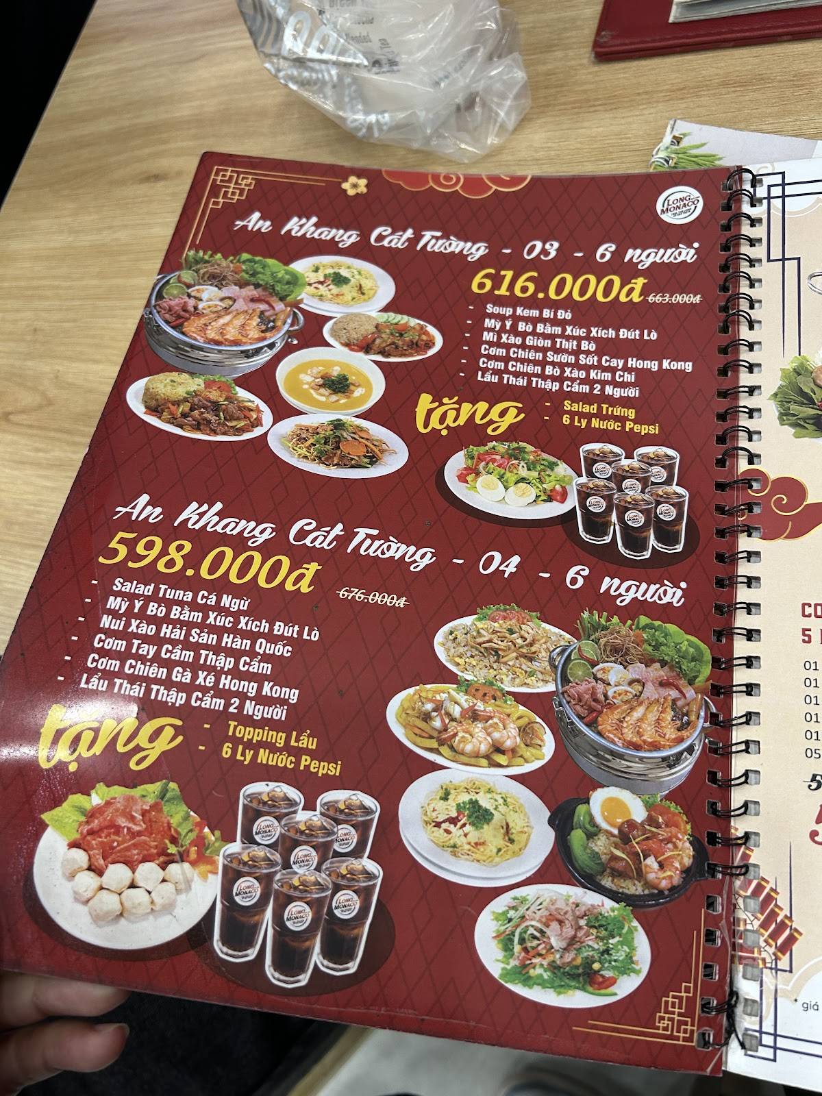 Menu at Long Monaco Vạn Hạnh Mall restaurant, Ho Chi Minh City, 11 Đ ...