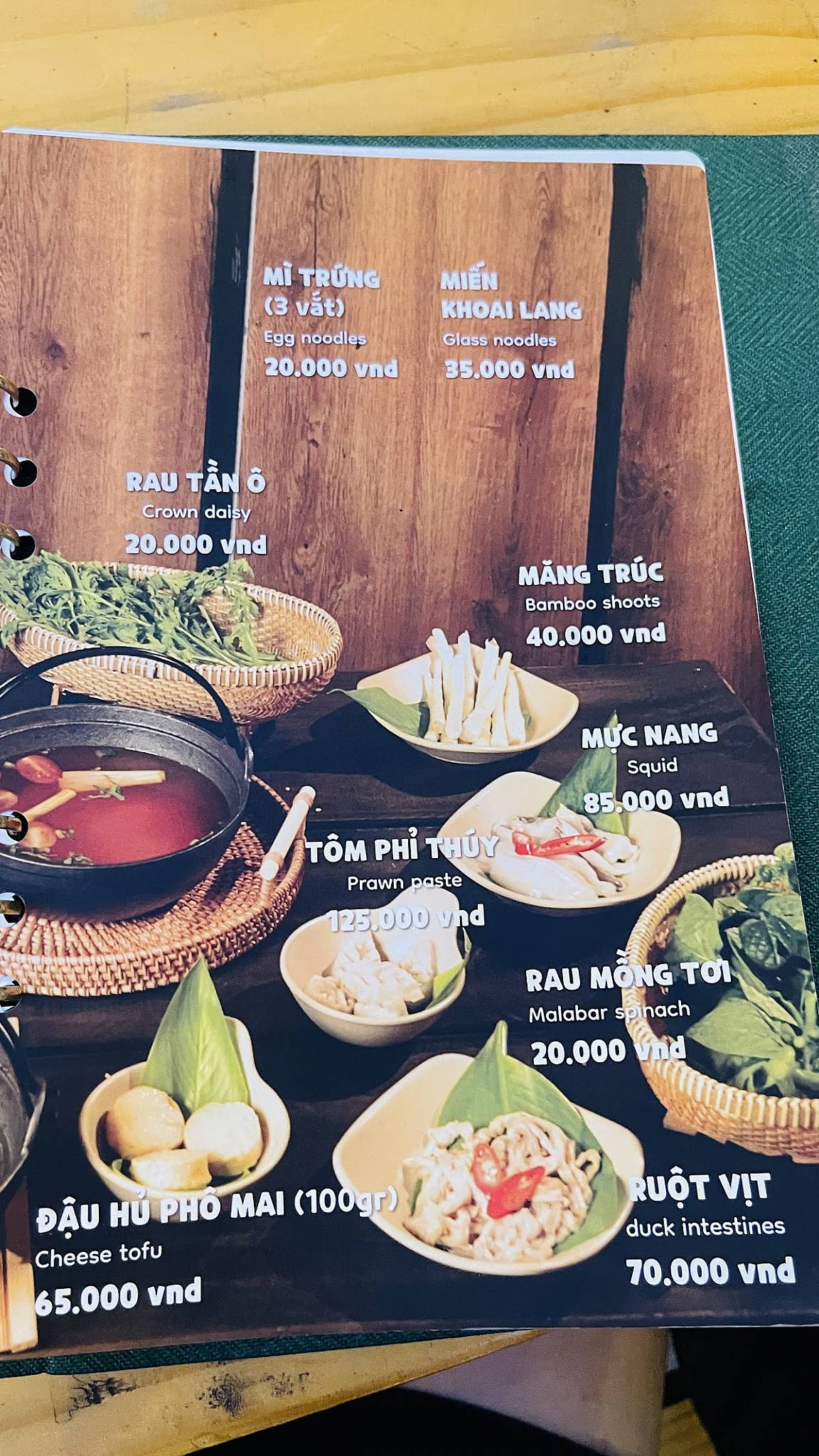 Menu at NONG - Farm To Grill restaurant, Ho Chi Minh City
