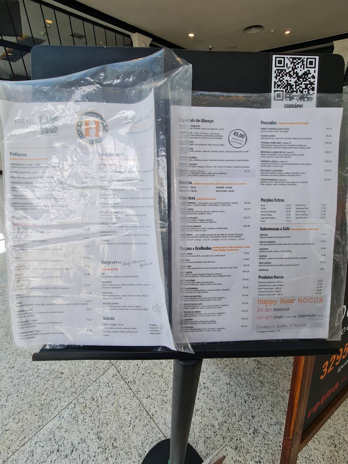 Menu em Hocca Bar - Iguatemi Campinas, Campinas