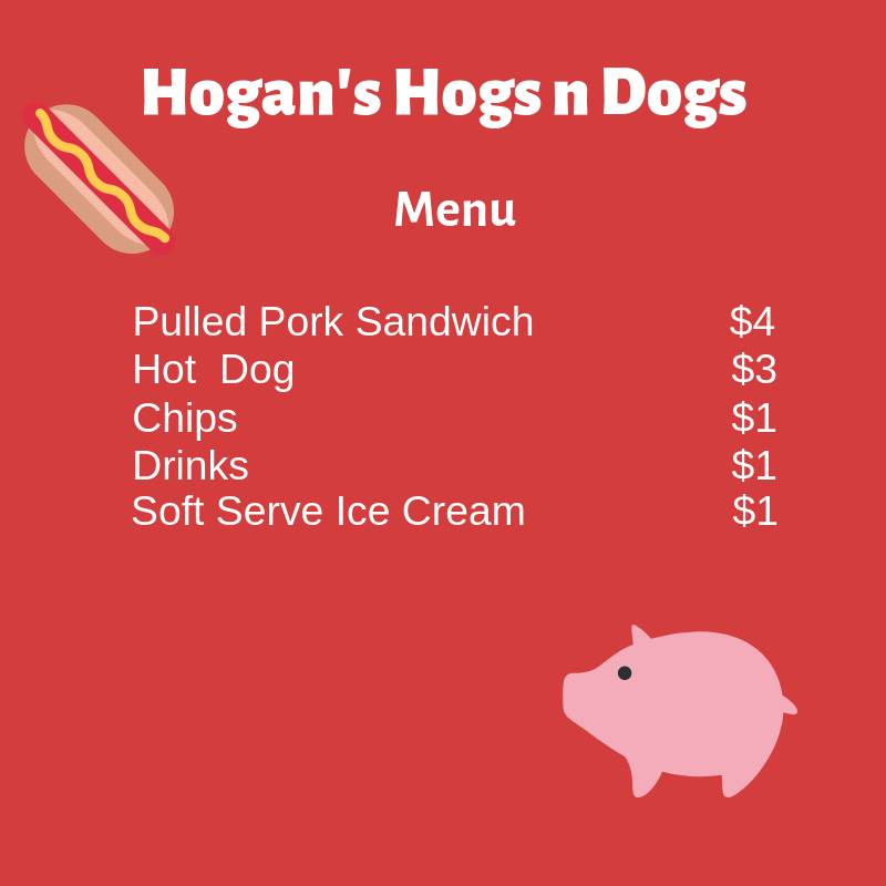 Menu at Hogan's Hogs and Dogs restaurant, Glasgow