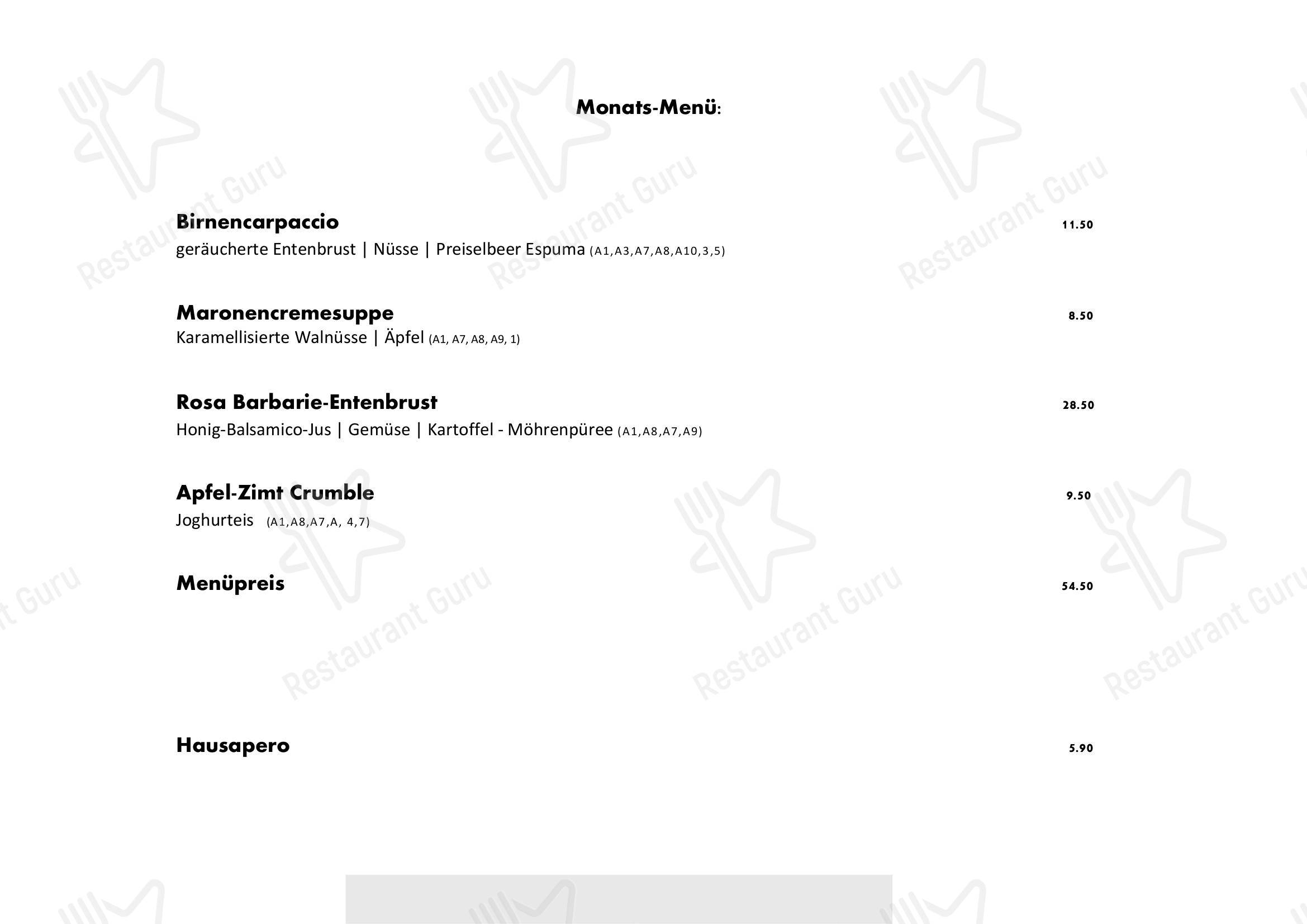 Speisekarte von Hirschen Lienheim restaurant, Waldshut-Tiengen ...