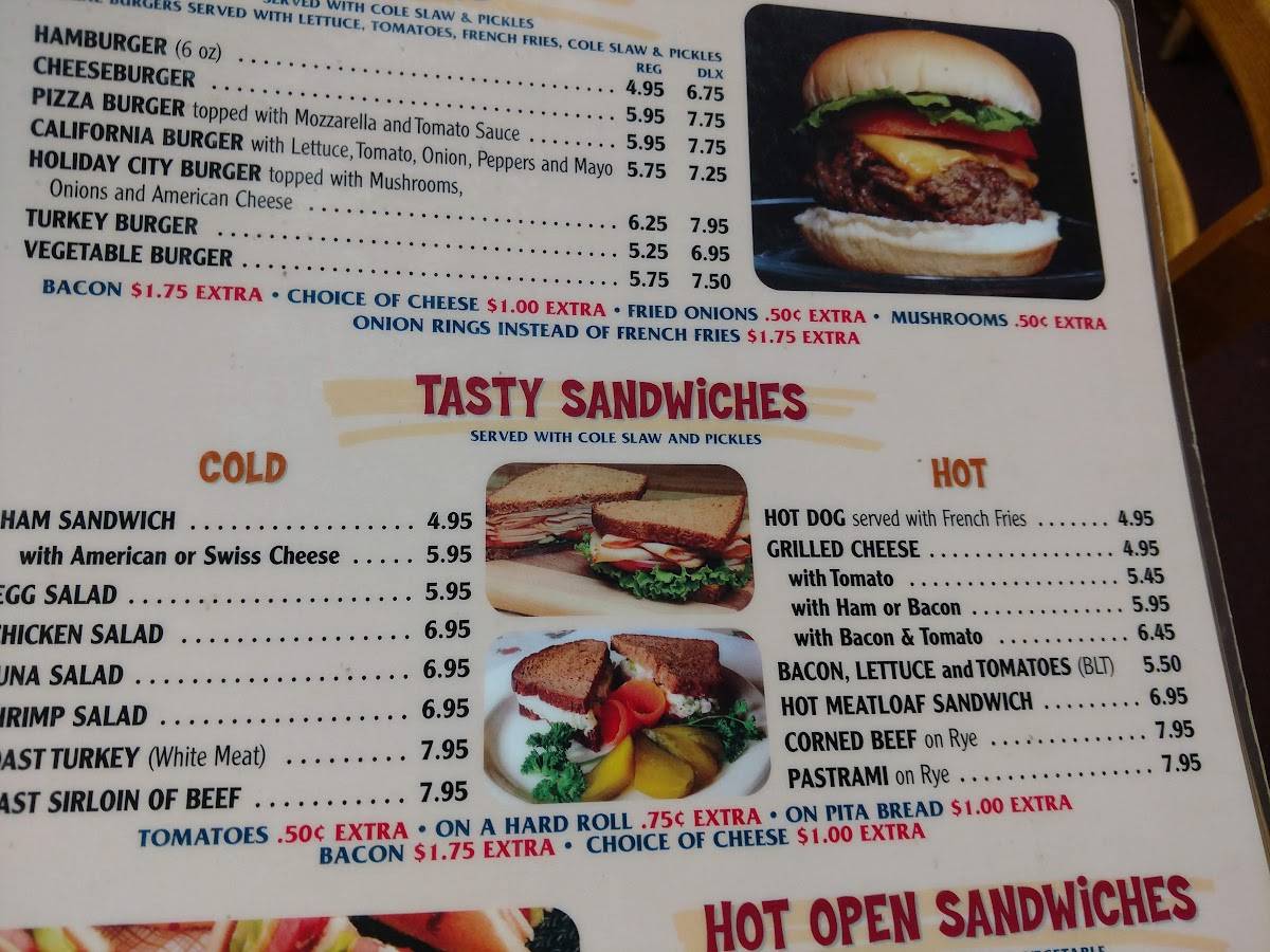 Menu at Holiday City Diner cafe, Toms River, 621 Mule Rd