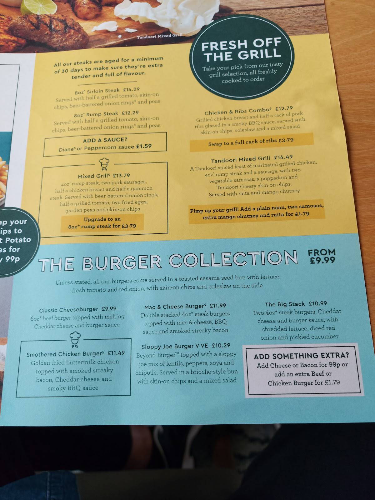 Menu at Holystone Park Cookhouse + Pub, Newcastle upon Tyne
