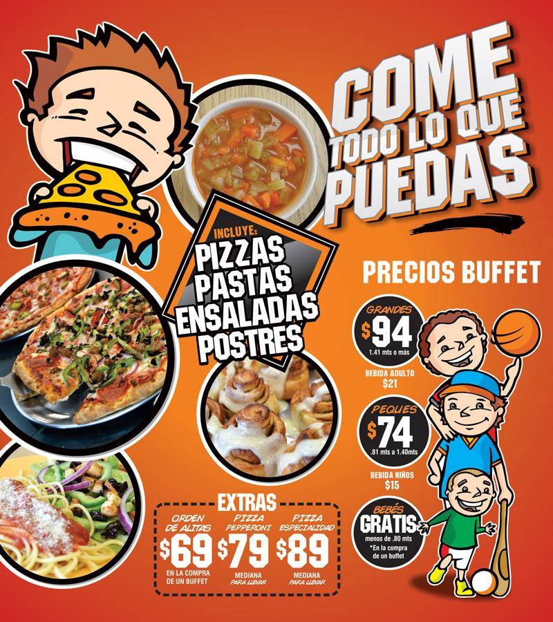 Carta del restaurante Home Run Pizza Buffet, Mexicali