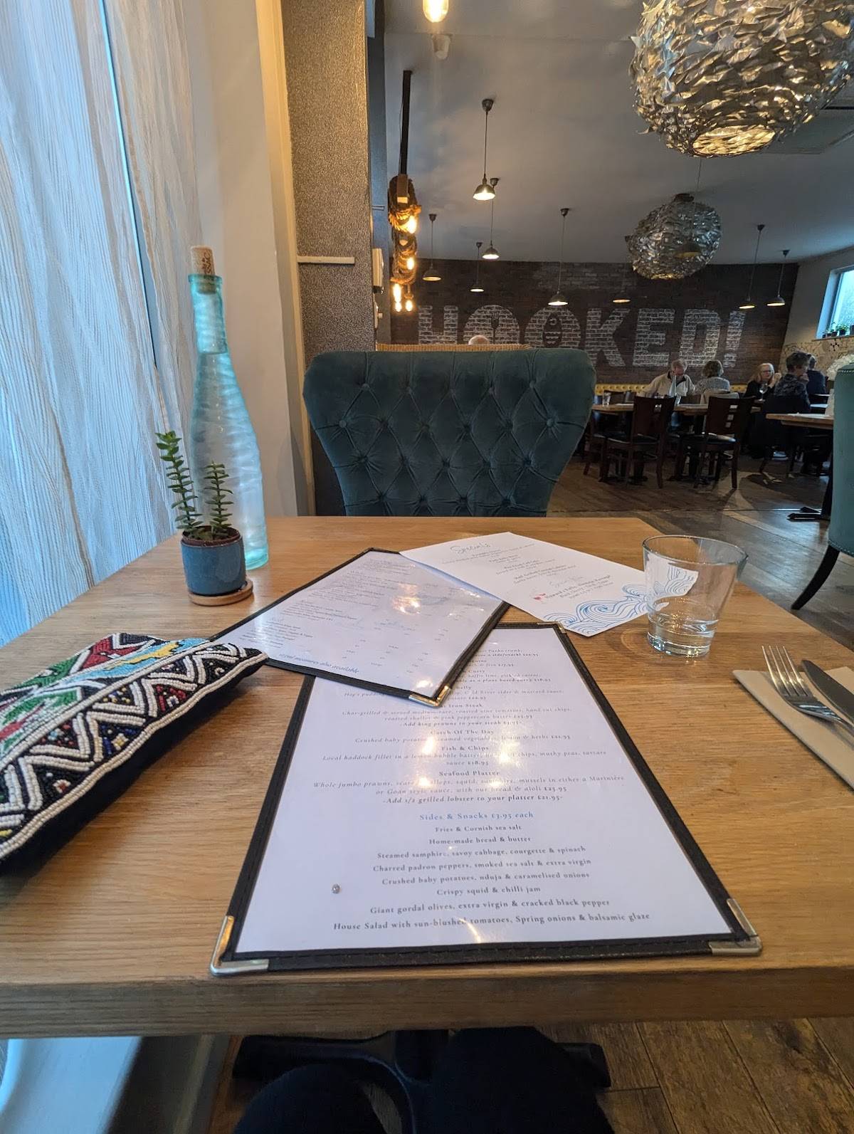 Menu at Hooked! restaurant, Truro