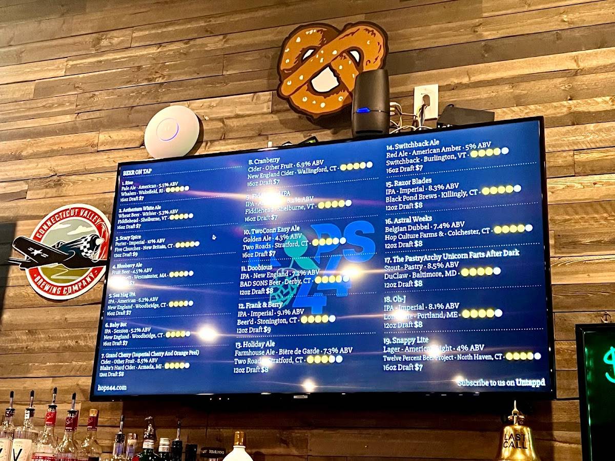 Menu at Hops 44 pub & bar, Mansfield