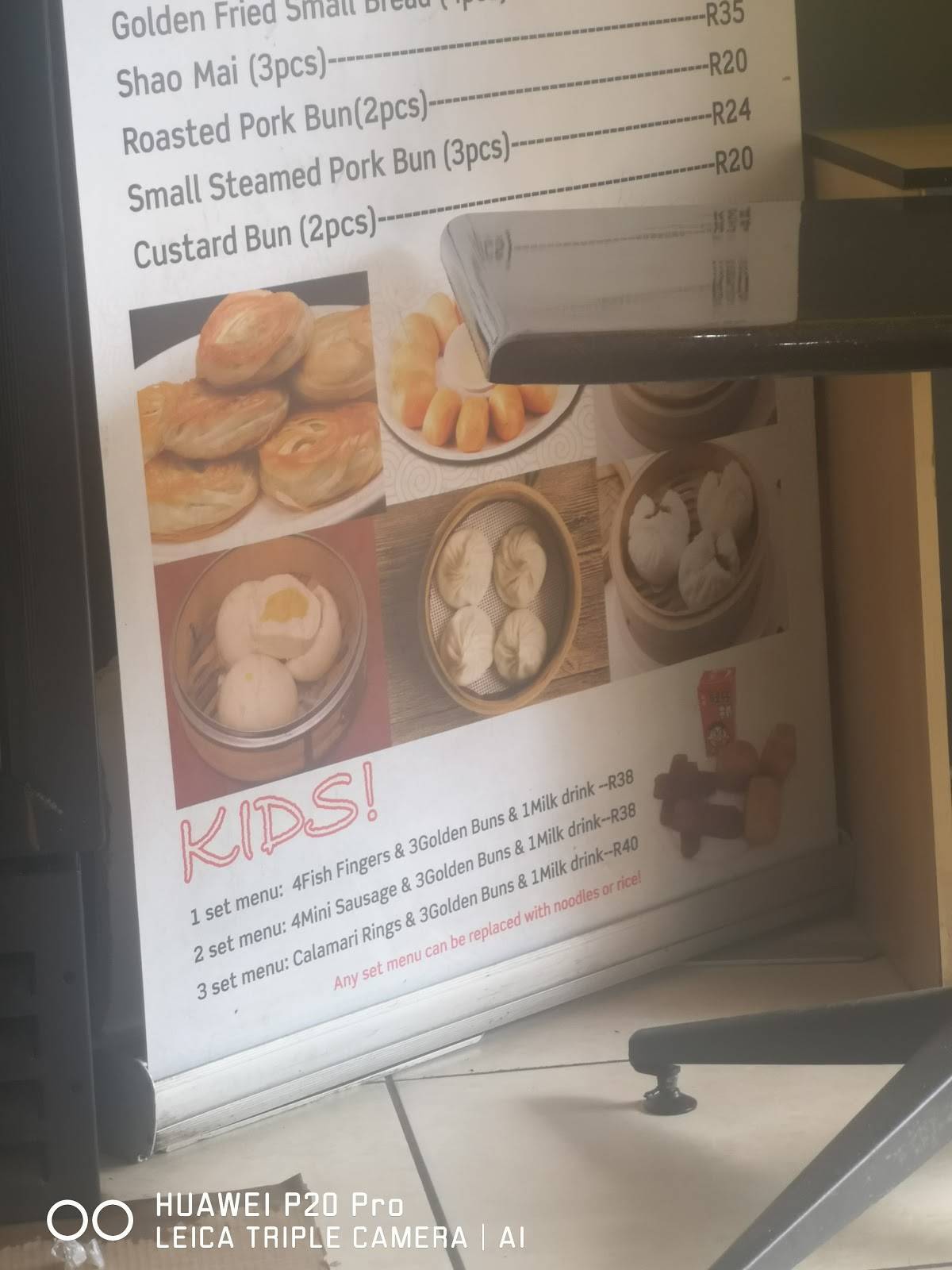 Menu at Hoshii Wonderboom South restaurant, Pretoria