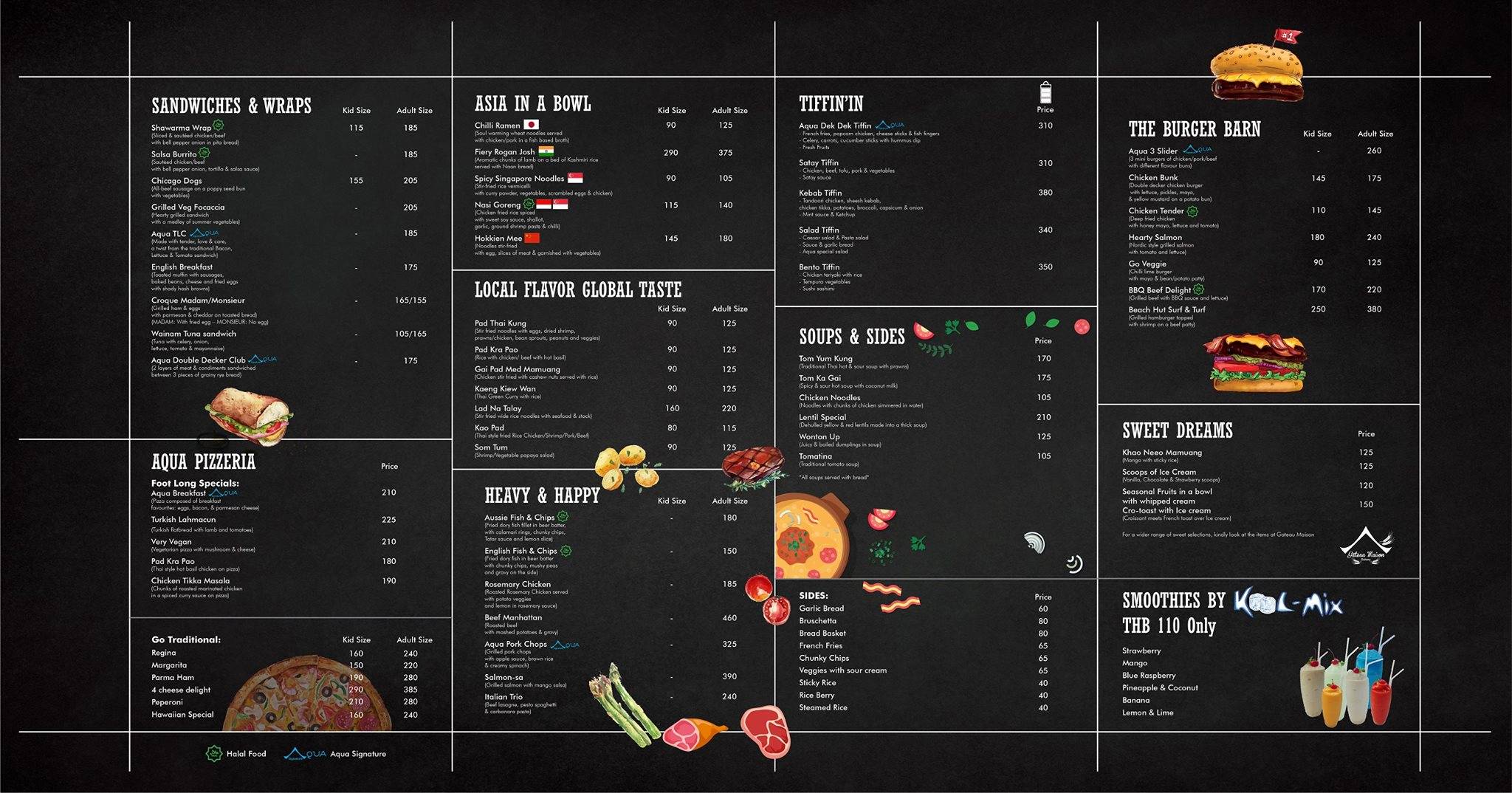 Menu at Hotel Mercure pub & bar, Pattaya City