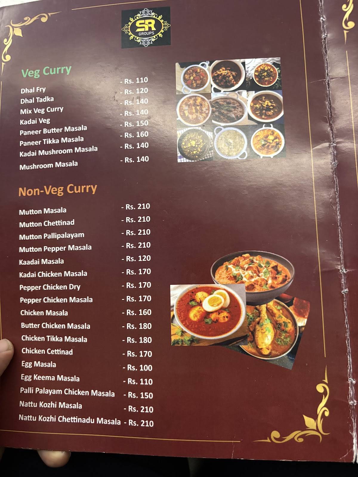Menu at Hotel Sri RAJALAKSHMI A/C Veg & Non-Veg, Palacode