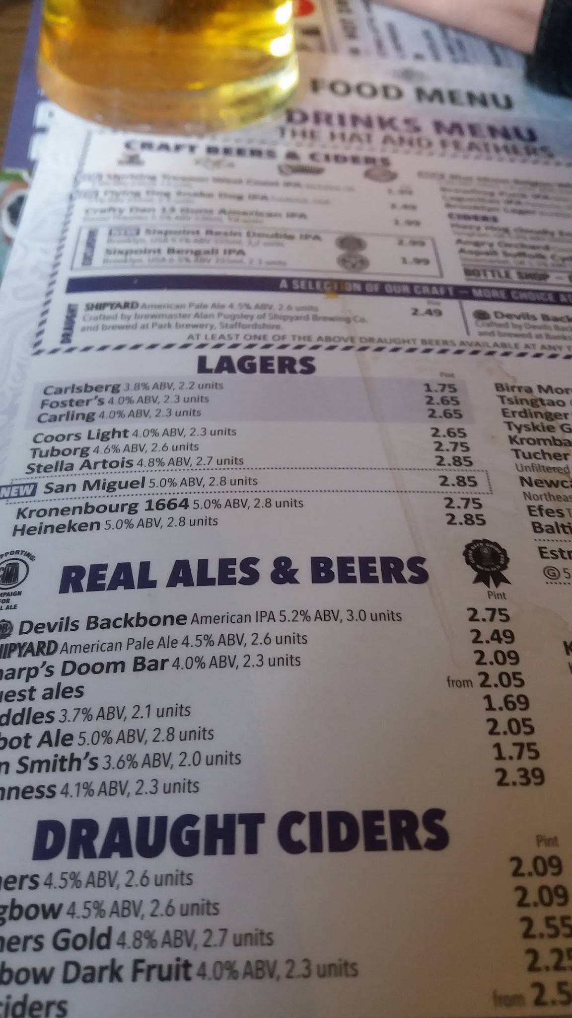 Menu at The Wild Boar - JD Wetherspoon pub & bar, Houghton le Spring ...